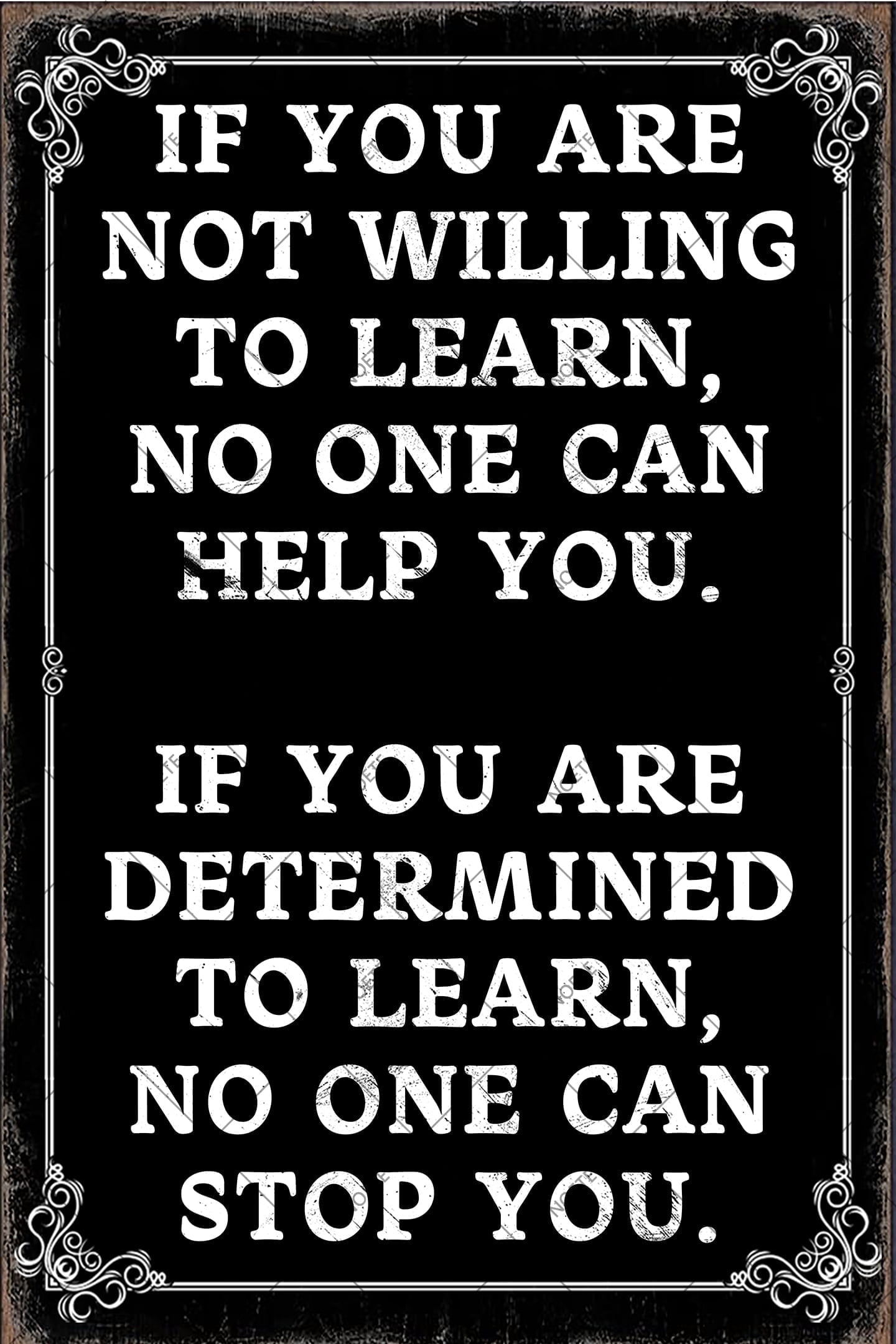 Noete Motivational Tin Sign 12x16 Inch Inspirational Posters for Office ...