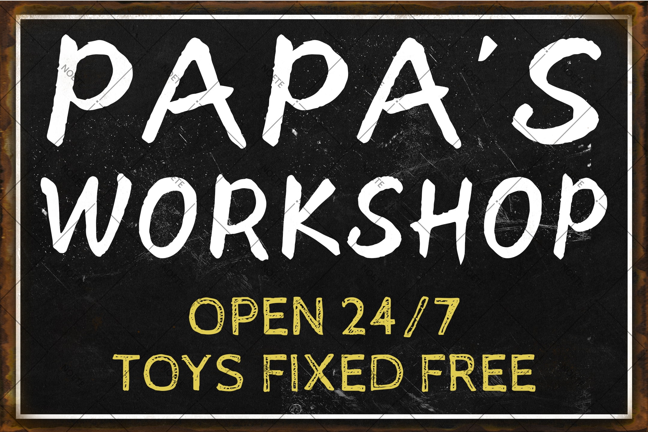 Noete Papa's Workshop Metal Tin Signs Vintage 8x12 Inch Rustic Aluminum ...