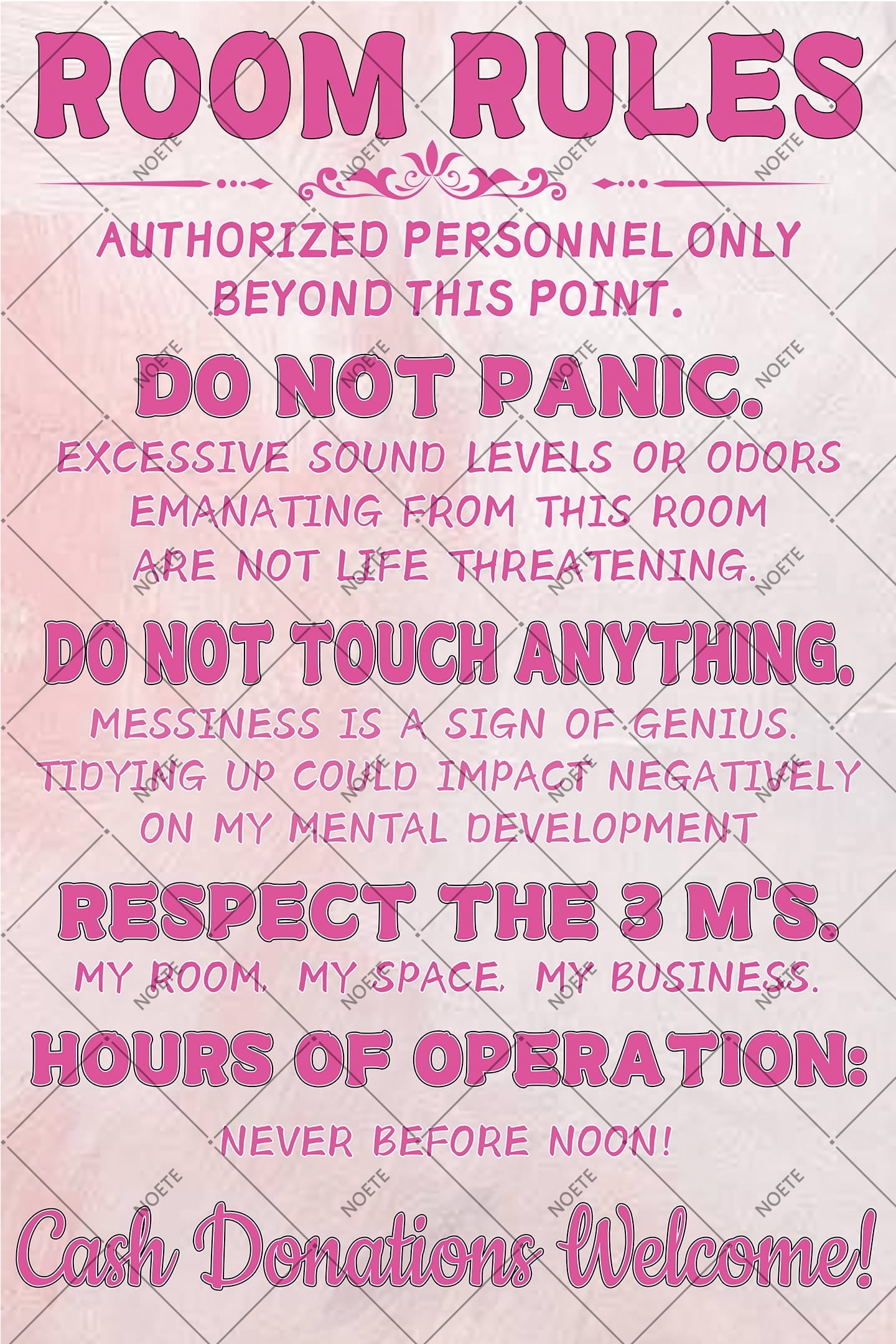 Noete Preppy Room Tin Sign Cute 12x16 Inch Preppy Room Wall Art for ...