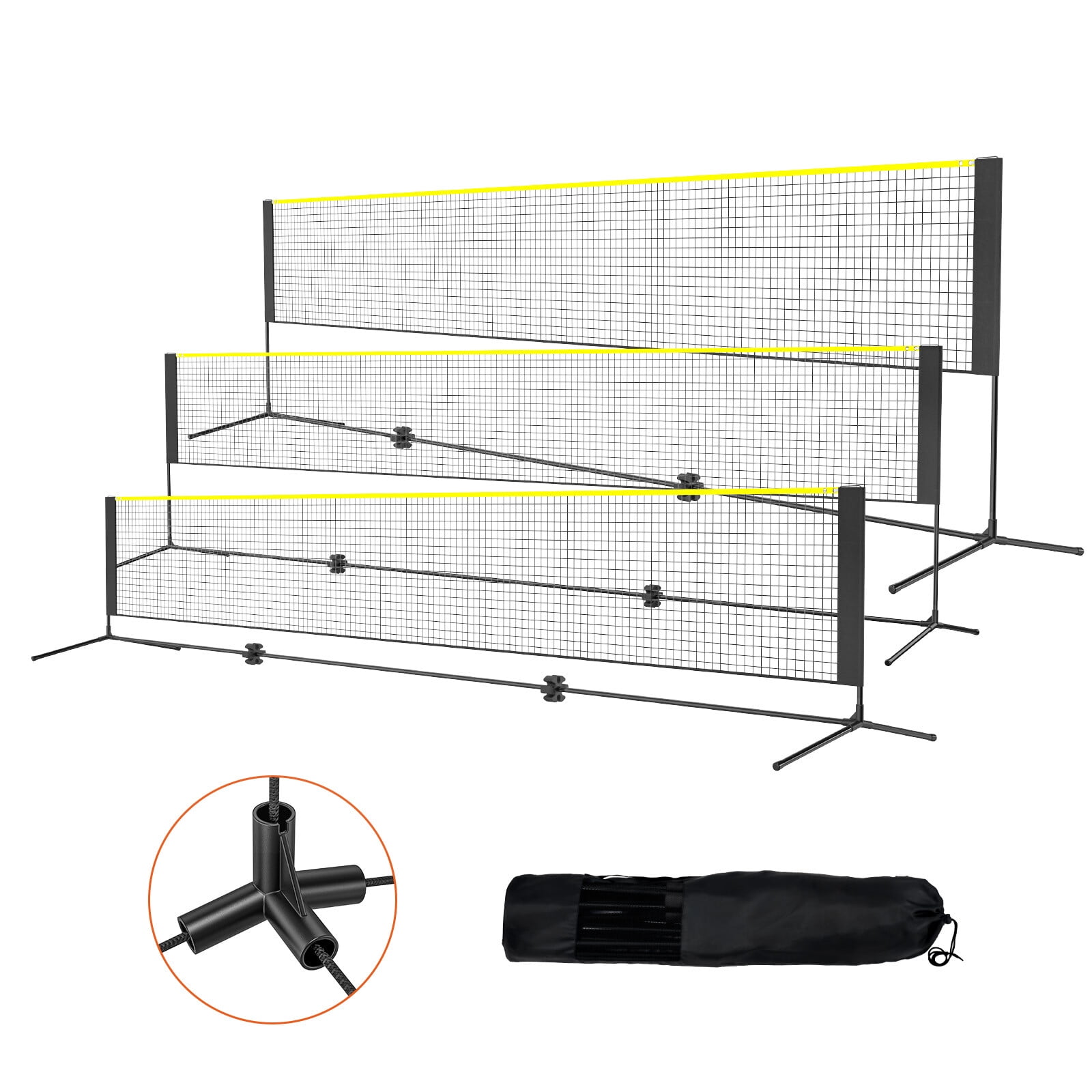 Noeteard Badminton Net, Height Adjustable Volleyball Net, Wide Foldable ...