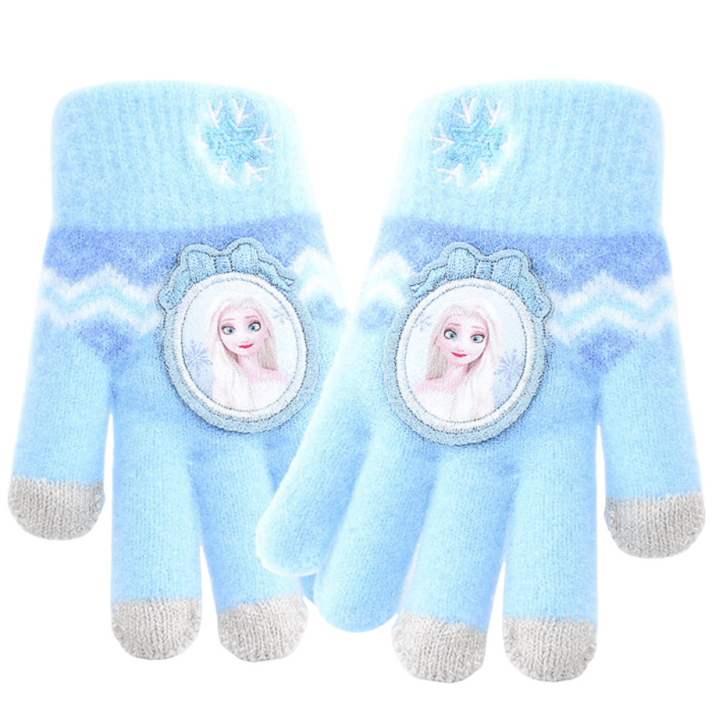 Noetoy Frozen Princess Children'S Gloves Winter Cartoon Warm Baby Girls ...
