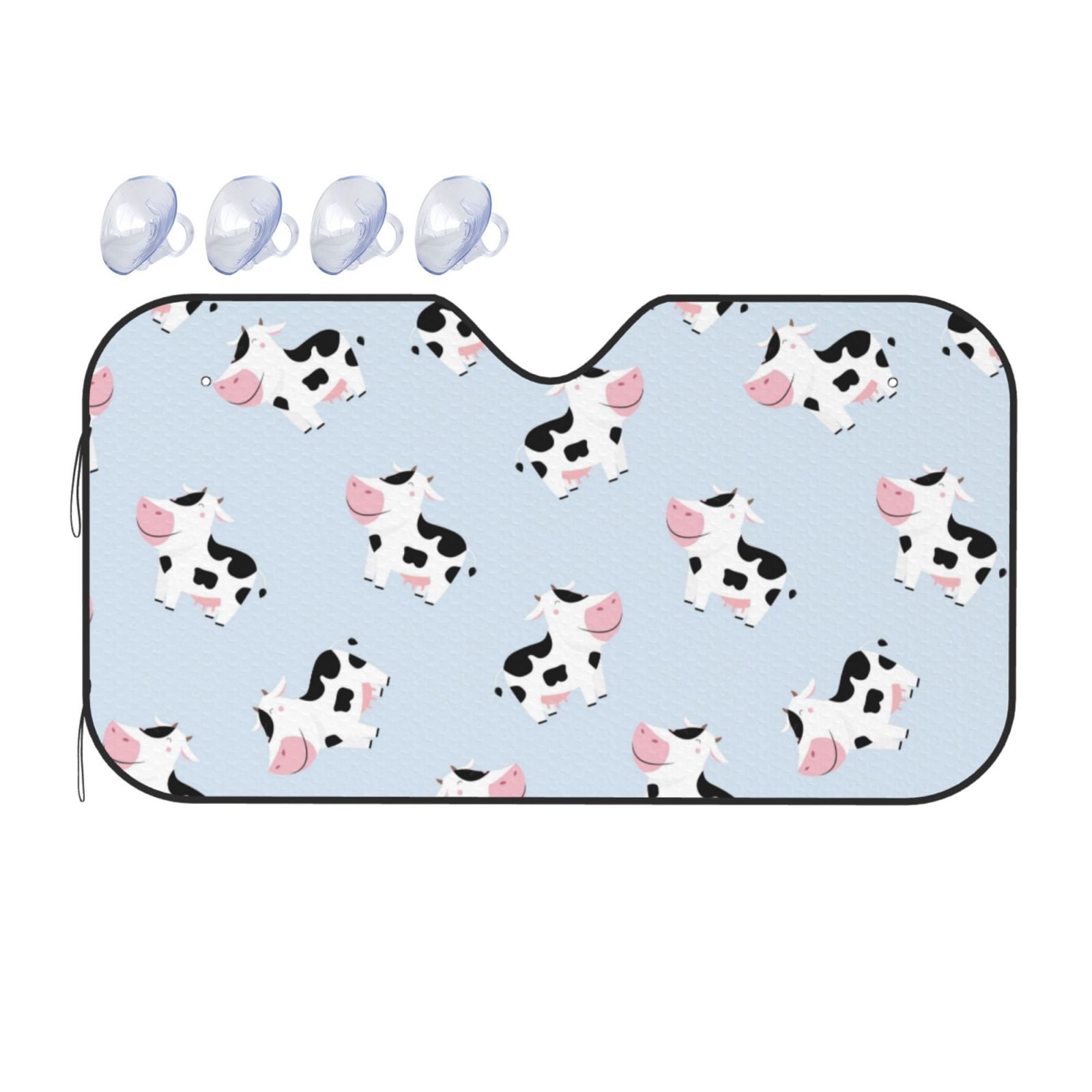 Noewx Cute Farm Cow Windshield Sun Shade Car Front Window Sunshade Auto ...