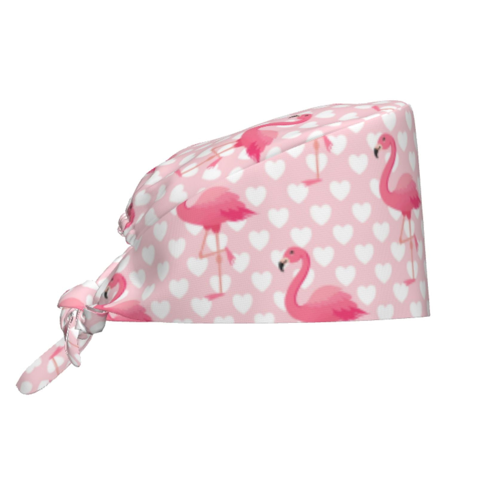 Noewx Cute Flamingo with Heart Women Scrub Caps Adjustable Working Cap ...