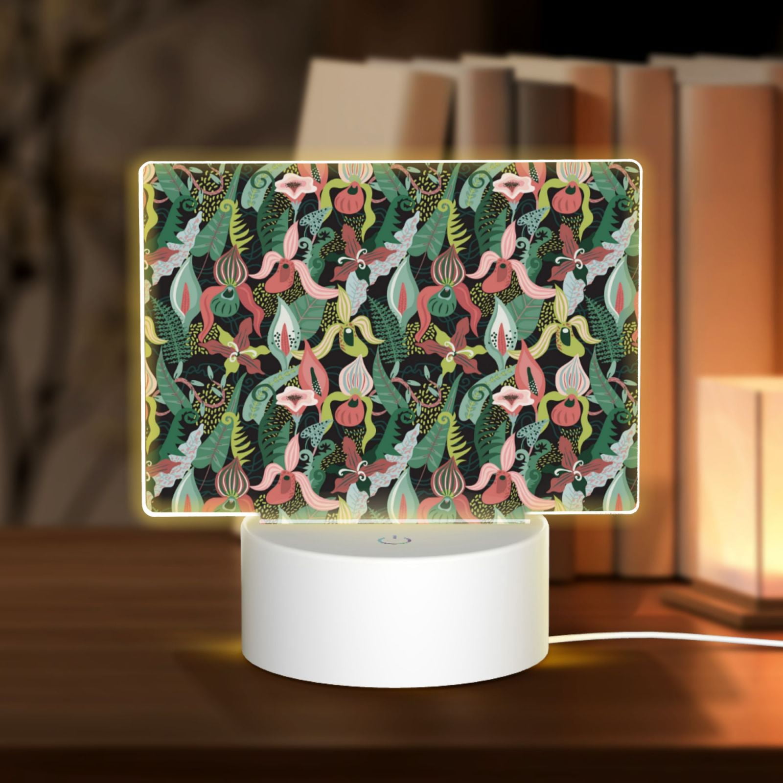 Noewx Jungle 3D Night LED Light Lamp Base Acrylic Glass Panel USB Cable ...