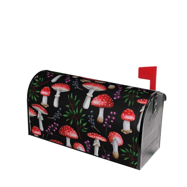 Noewx Red Mushrooms Mailbox Covers Magnetic Letter Mailer Cover Wrap ...