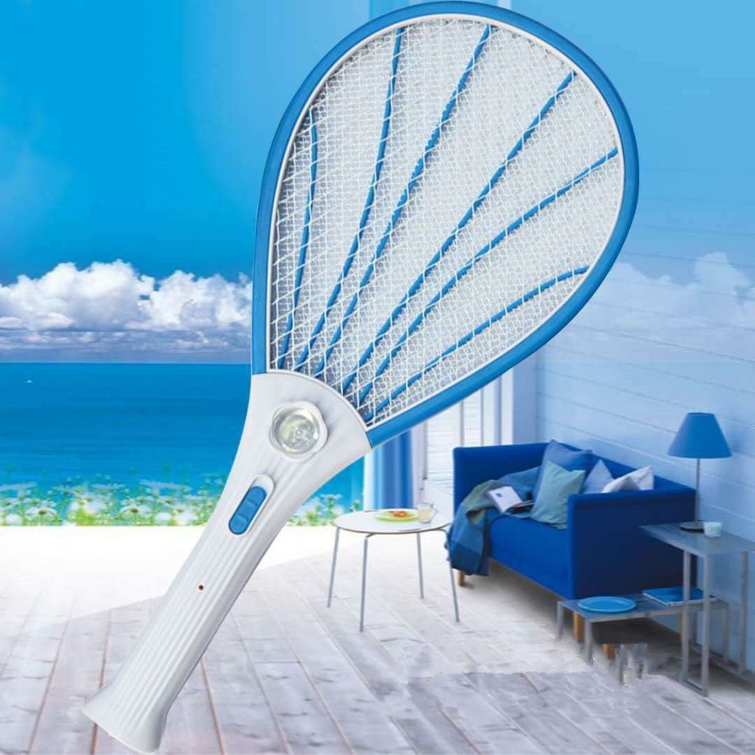 Nogis Handheld Bug Zapper Racket Electric Fly Swatter, Blue,1pack ...