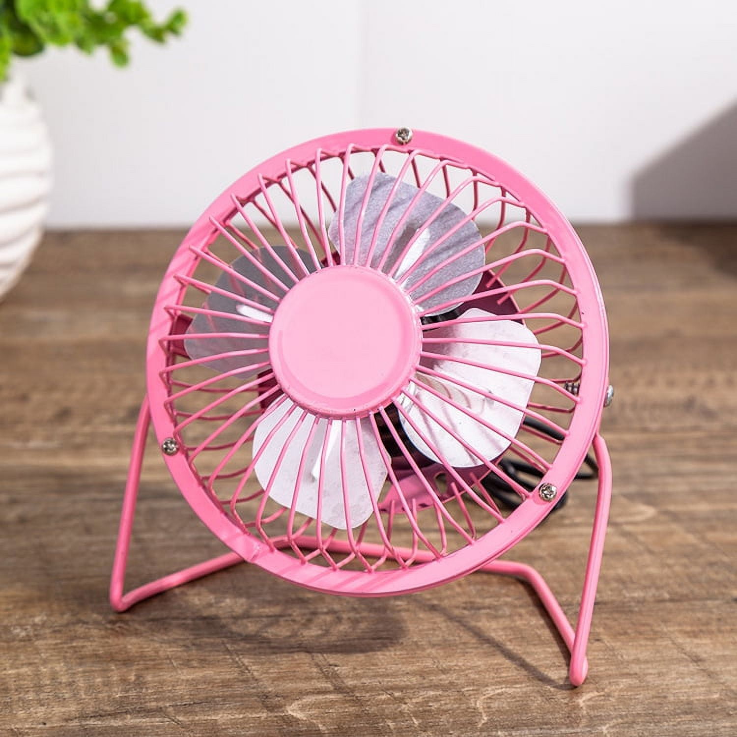 Nogis USB Wrought Iron Fan 4 inch Mini Metal Fan Aluminum Leaf Student ...