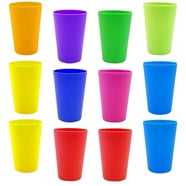 Plastic Kid Cup,Unbreakable Plastic Stackable Juice Tumblers Set of 12 ...