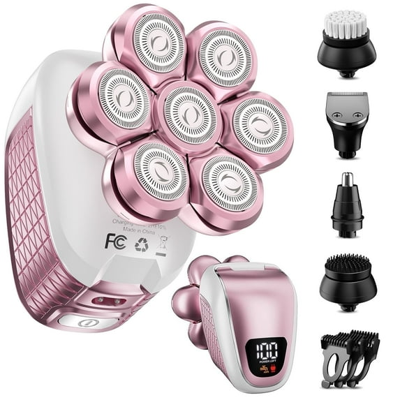 Nogroa Electric Razors for Women, 7D IPX6 Waterproof Cordless Body ...