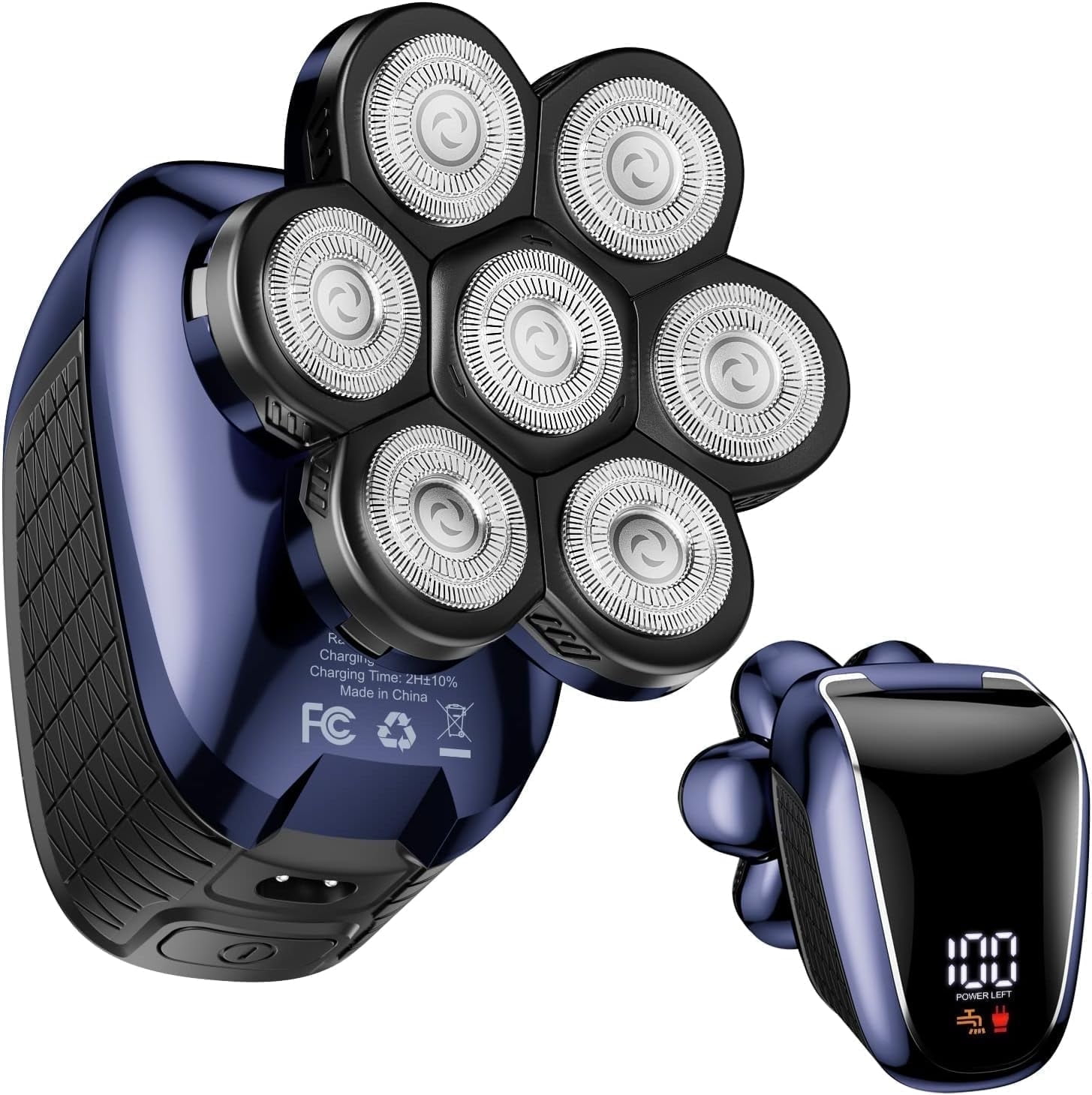 Nogroa 7D Flex Shaver for Bald Men, 6-in-1 Grooming Kit, Beard/Nose ...