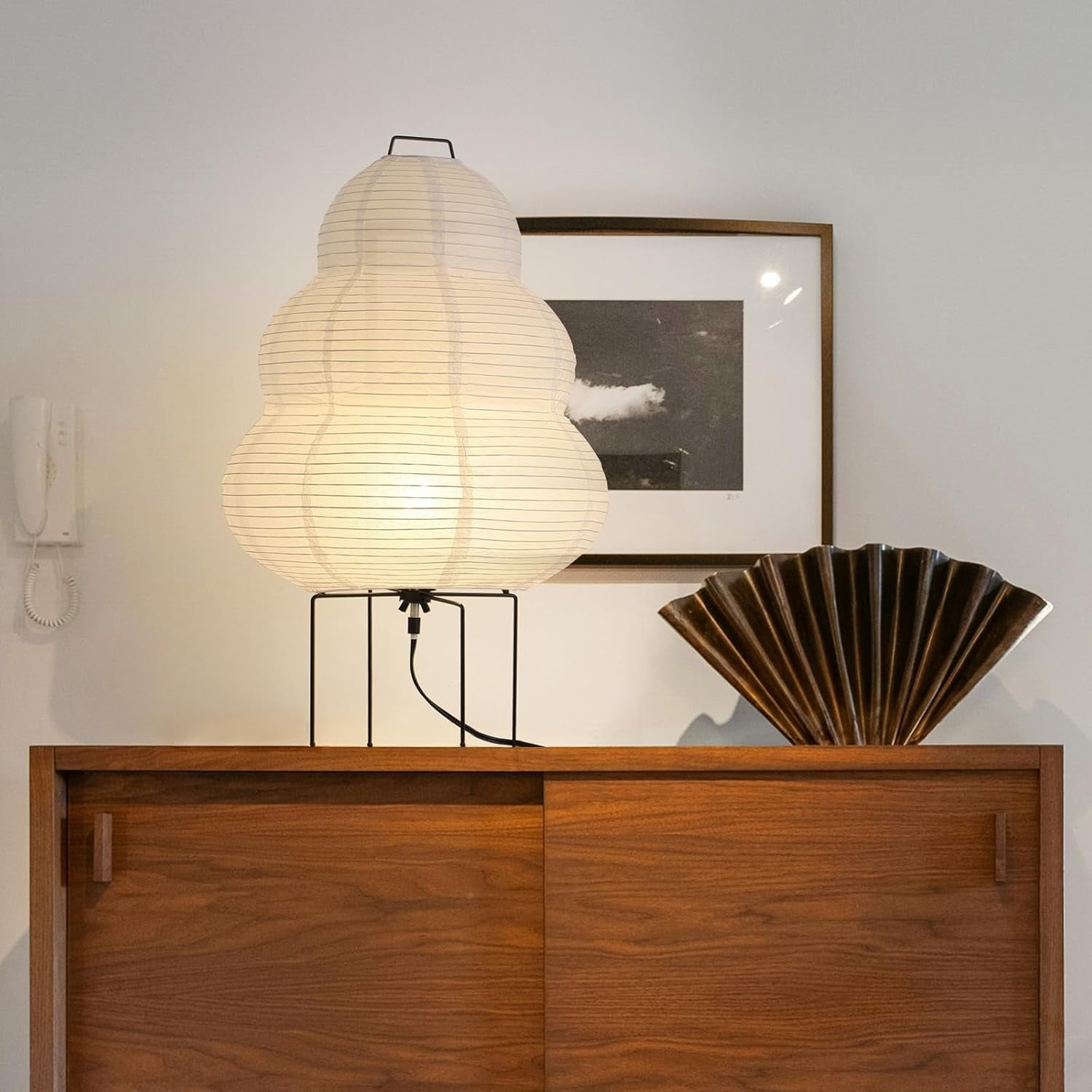 Noguchi Style Lamp, Japanese Paper Lamp, Paper Lantern Lamp, Floor ...