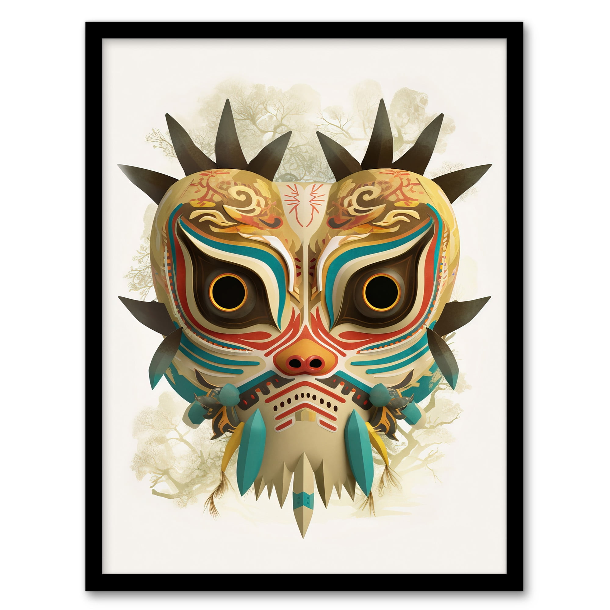 Noh Theatre Mask Painting Supernatural Japanese Creature Portrayal ...