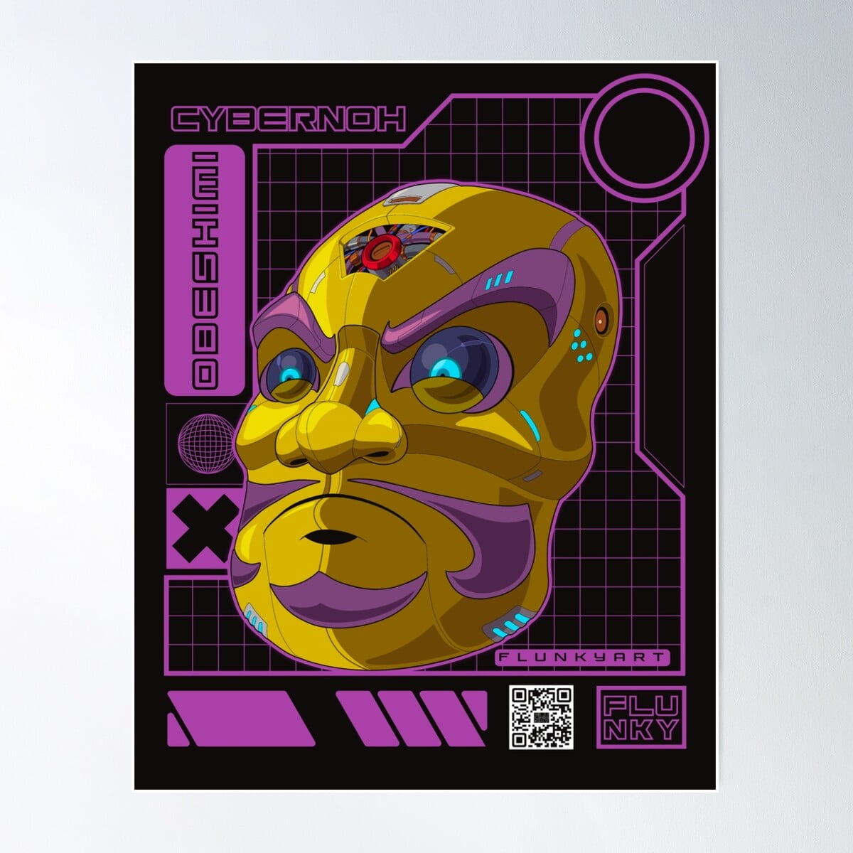 Noh Unit - 02: Obeshimi Poster Wall Art, Modern Wall Decor For Living ...