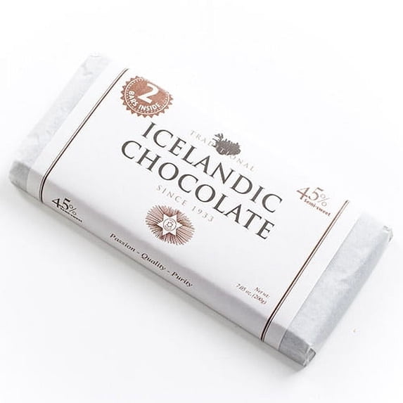 Noi Sirius Pure Icelandic Chocolate Bar - Semi Sweet 45% (7.05 ounce ...
