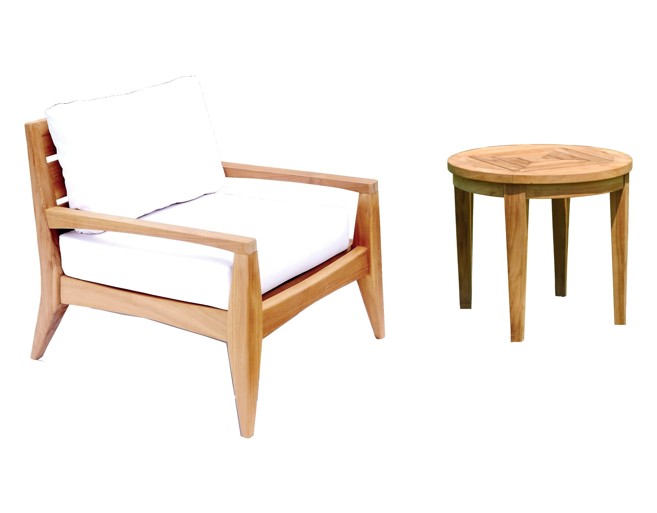 Noida 2 Pc Lounge Chair Set: Lounge Chair & Round Side Table With ...