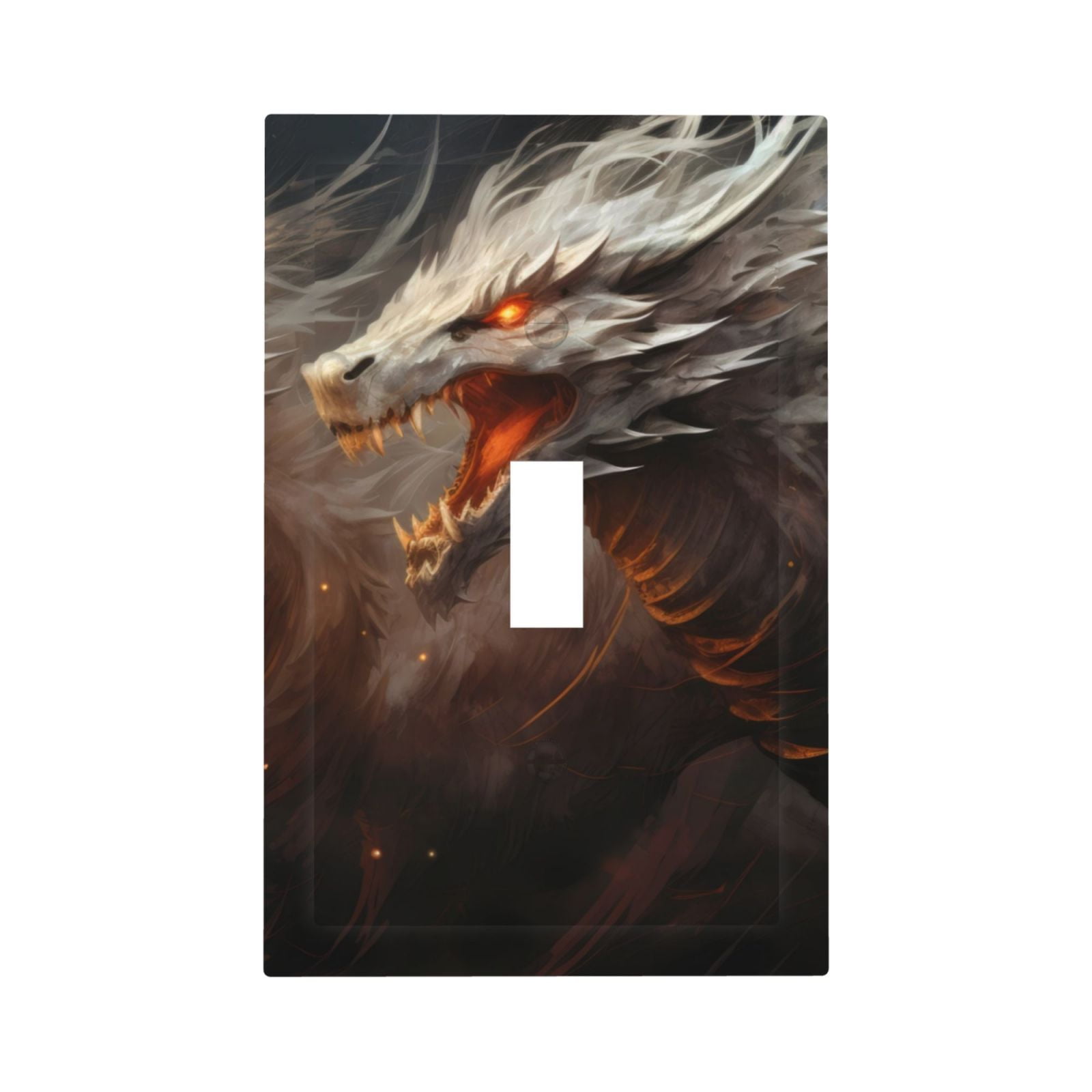 Noikeo Abstract White Dragon Pattern Electrical Outlet Covers-Electric ...