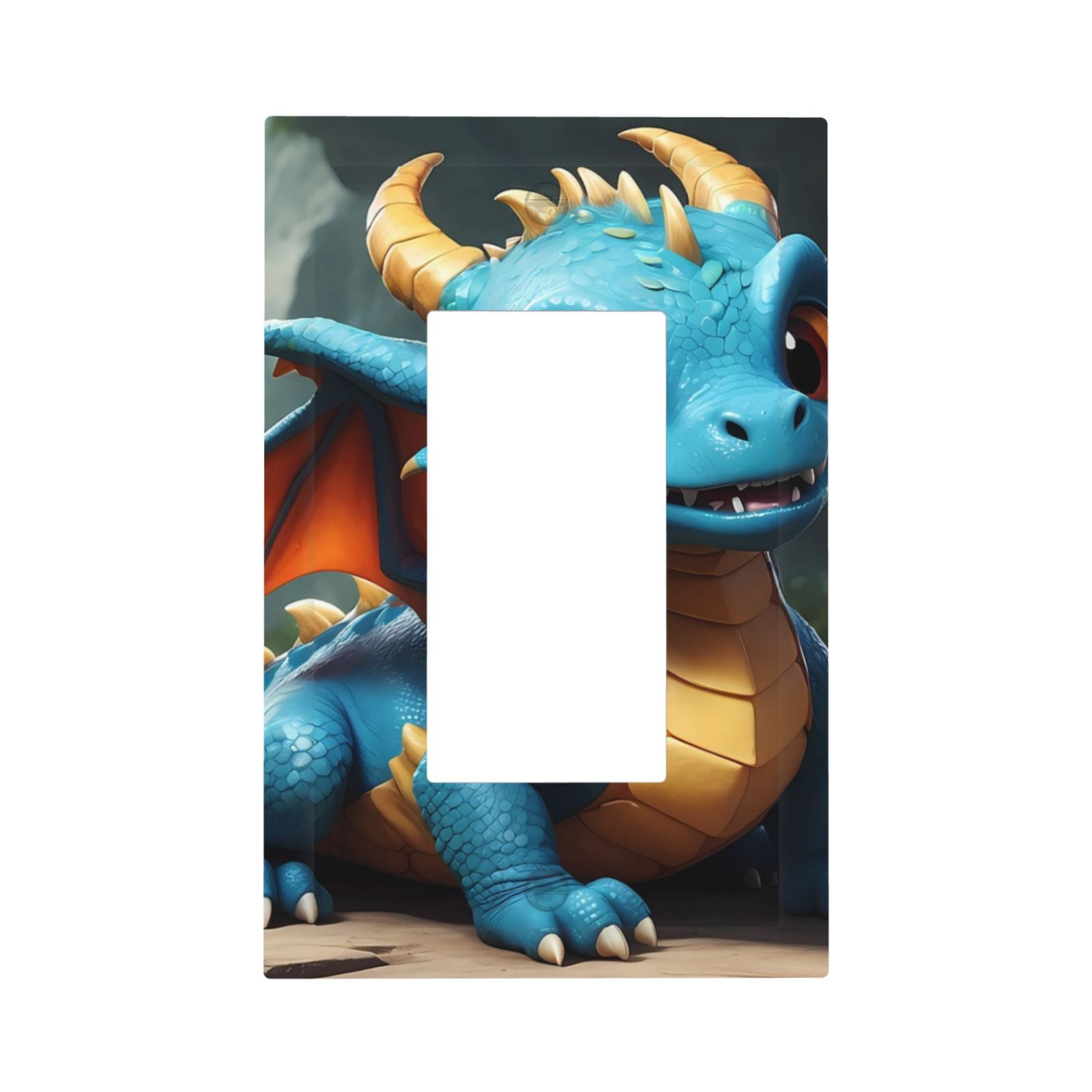 Noikeo Adorable Blue Baby Dragon Pattern Electrical Outlet Covers ...