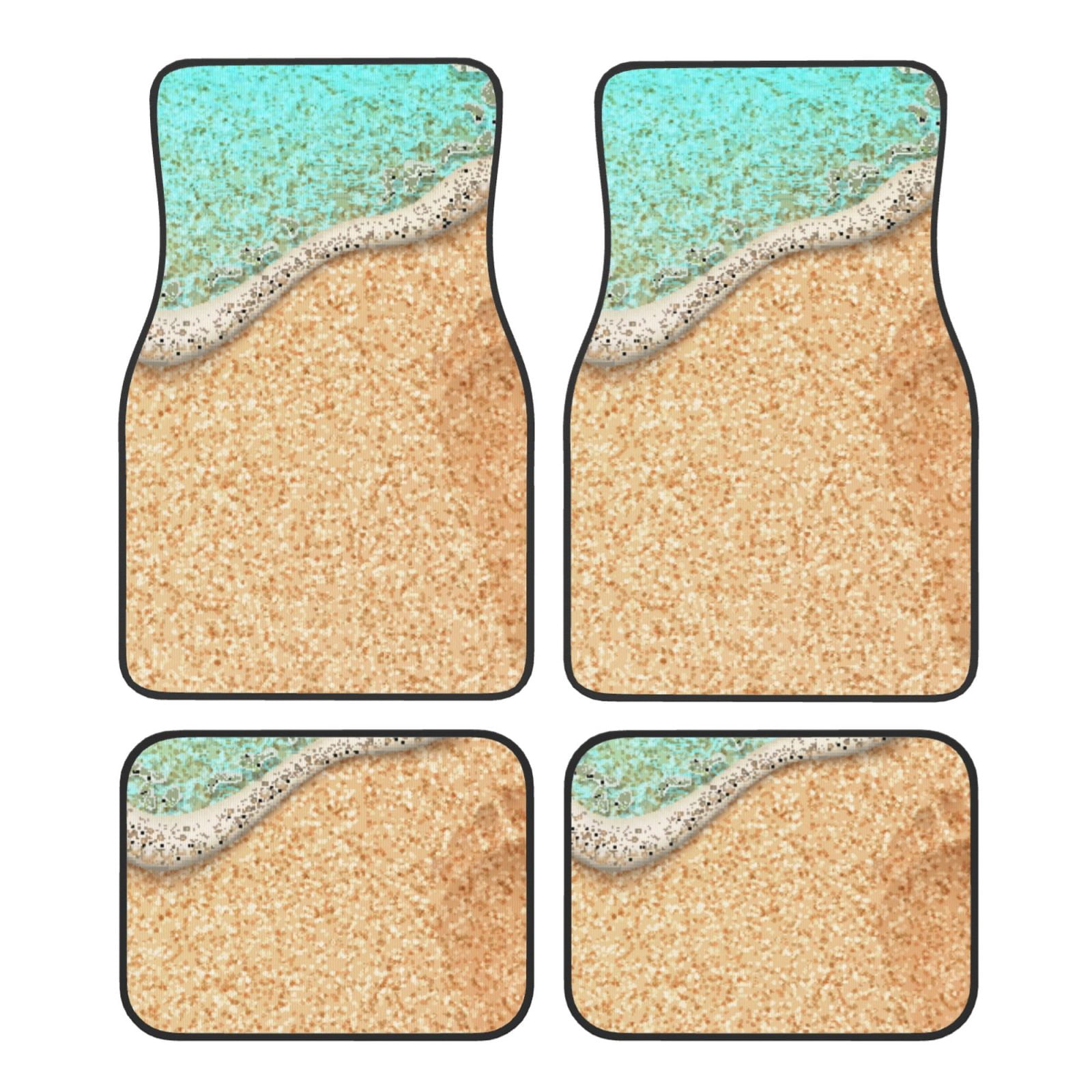 Noikeo Beach Footprint for 4-Piece Floor Mats, Custom Fit Car Mats All ...