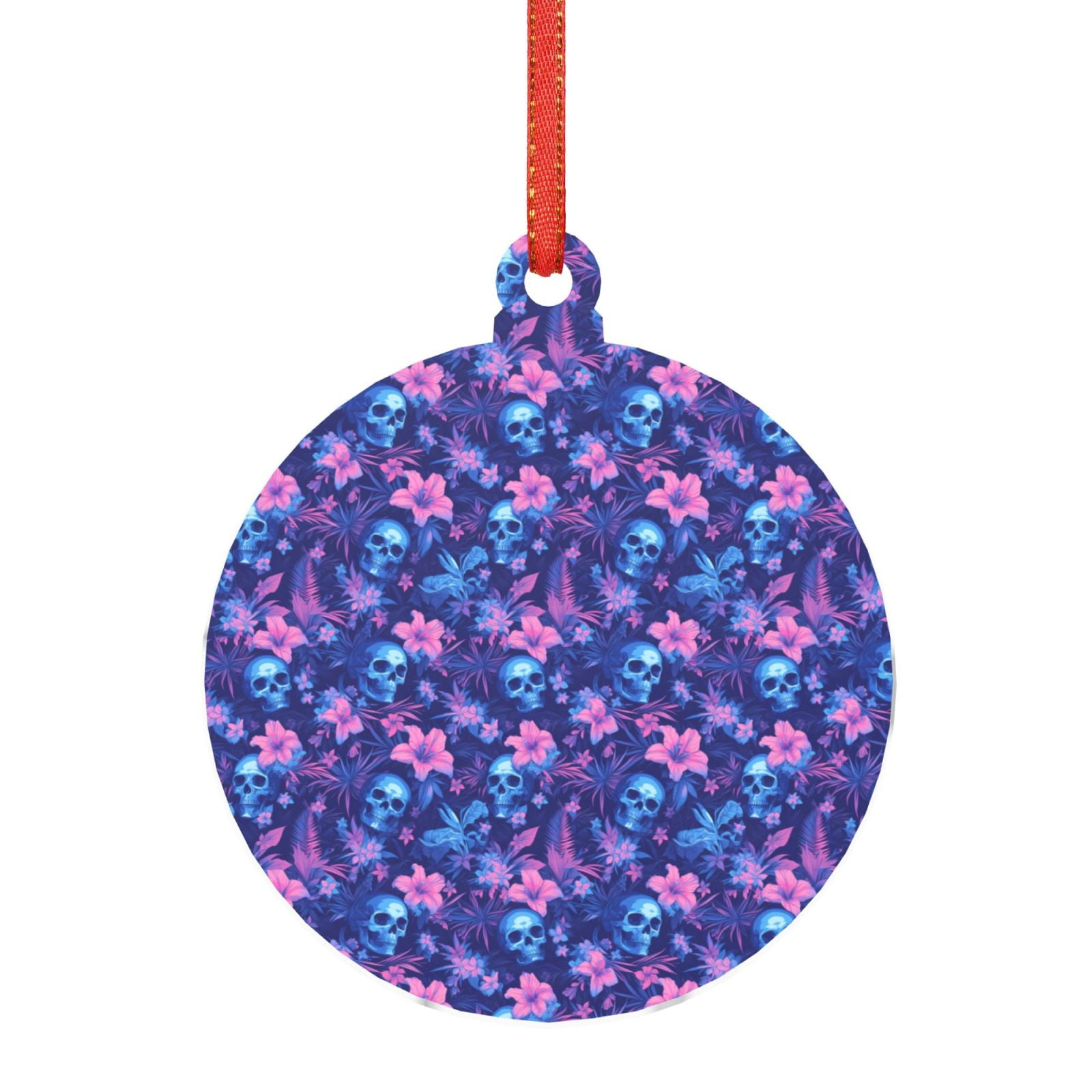 Noikeo Blue Skull Leaf for Acrylic Christmas Pendant,1-Pack Christmas ...