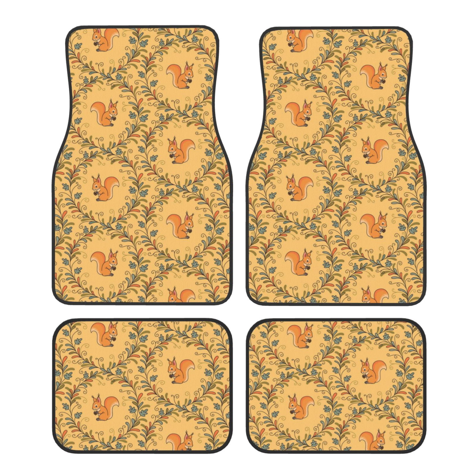 Noikeo Cartoon Squirrel for 4-Piece Floor Mats, Custom Fit Car Mats All-Weather Car Foot Mats ...