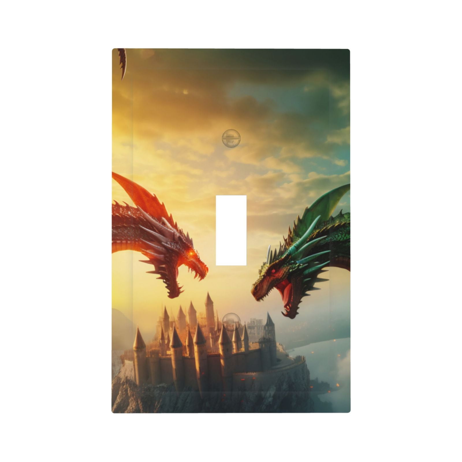 Noikeo Castle Red Green Sky Dragon Pattern Electrical Outlet Covers ...