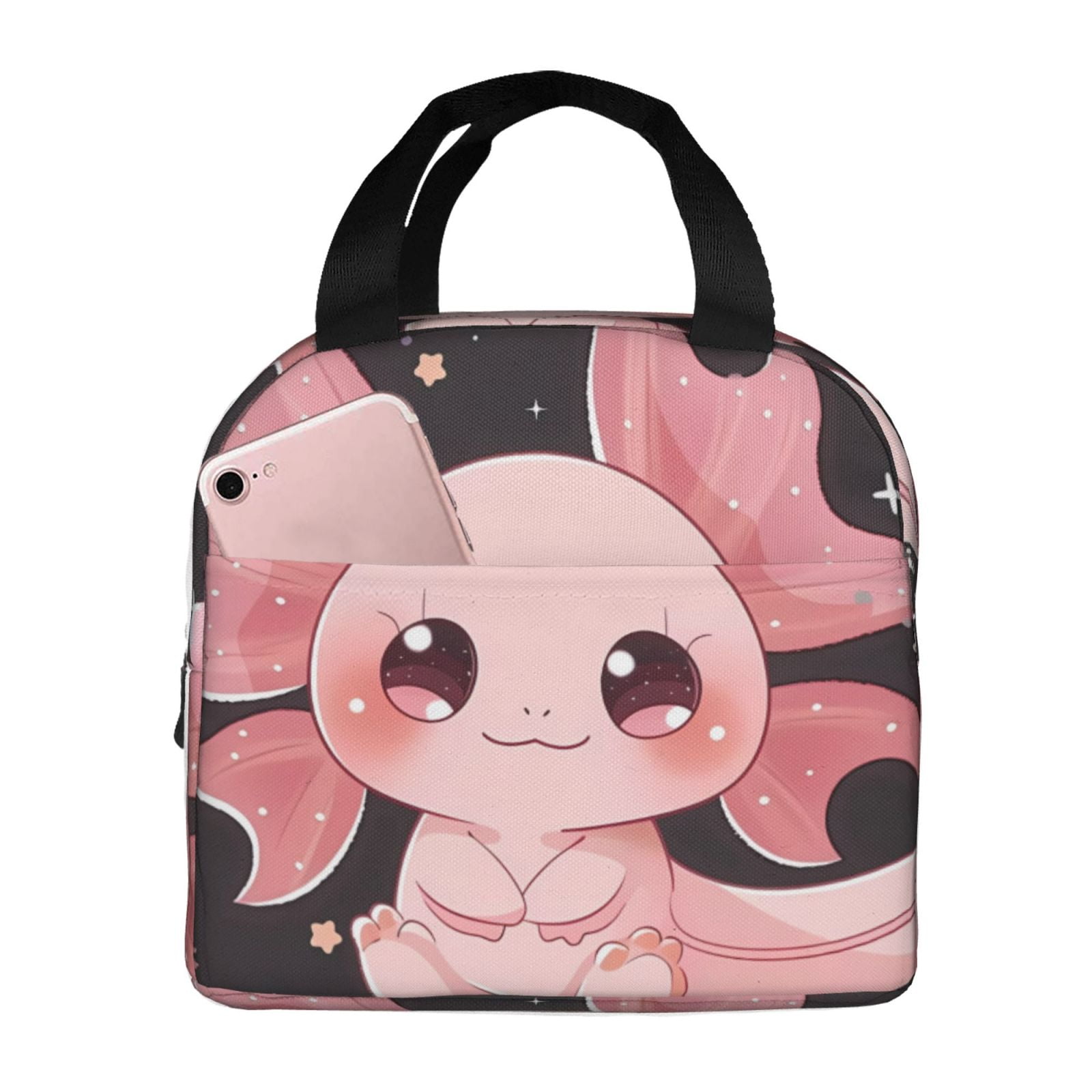 Noikeo Chibi Axolotl Sakura Fantasy for Lunch Box Lunch Bag for Women ...