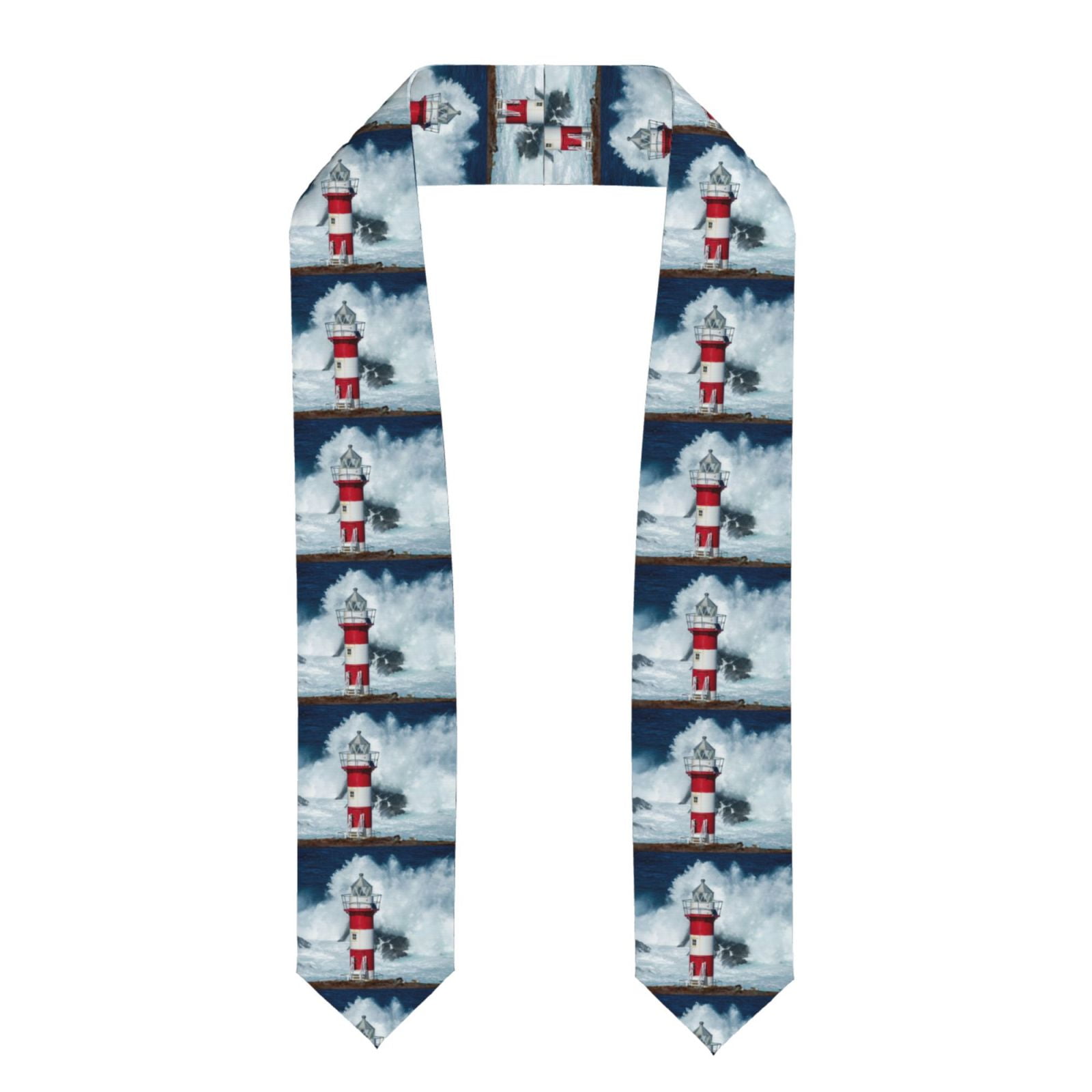 Noikeo Circular Lighthouse Pattern Unisex Adult Graduation Shawl ...