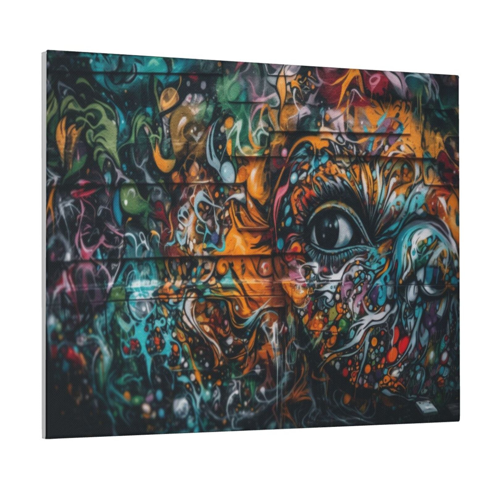 Noikeo Colorful Graffiti Abstract Eye for Canvas Art Wall Decor,Canvas ...