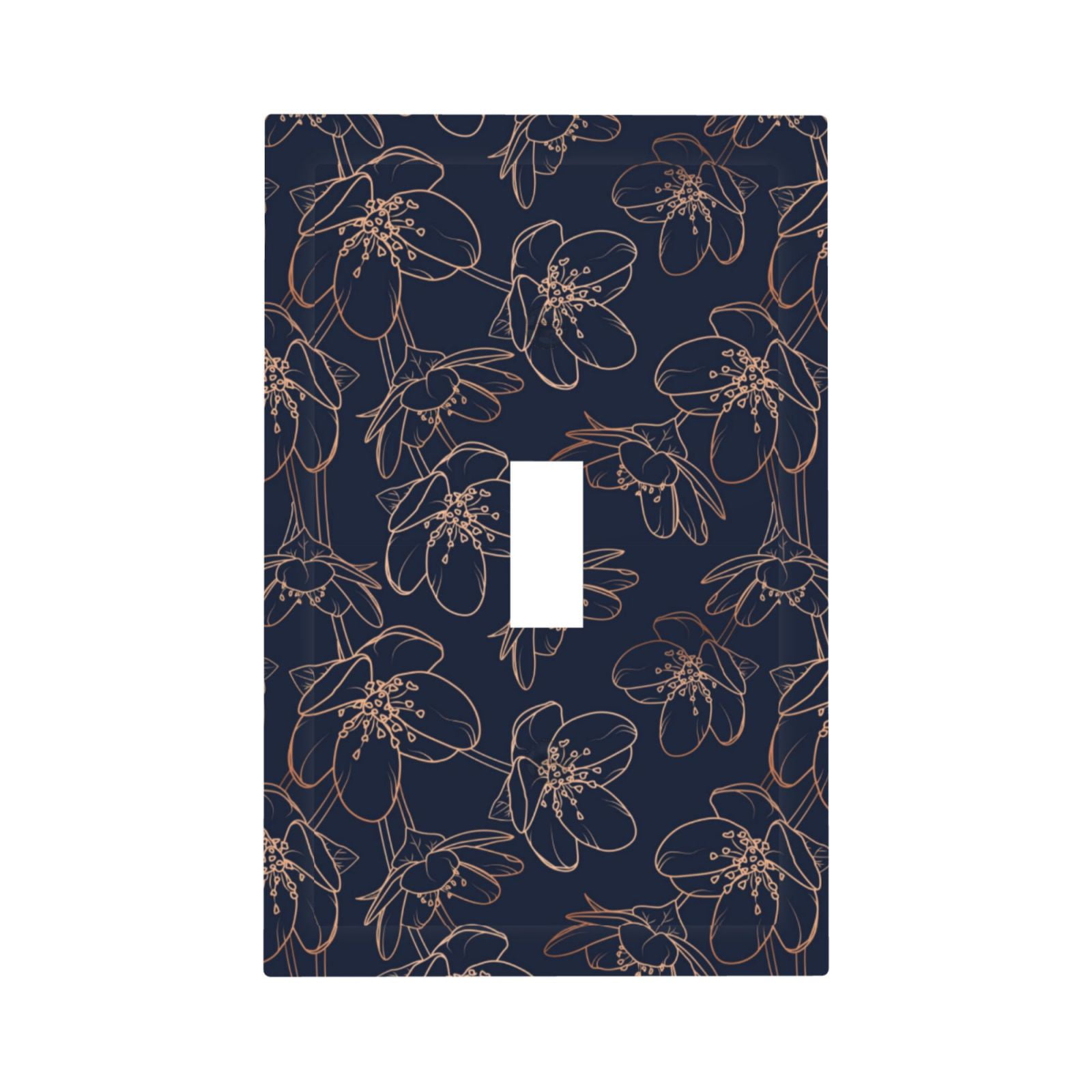 Noikeo Copper-Gold Gloss Outline Cherry Pattern Electrical Outlet ...