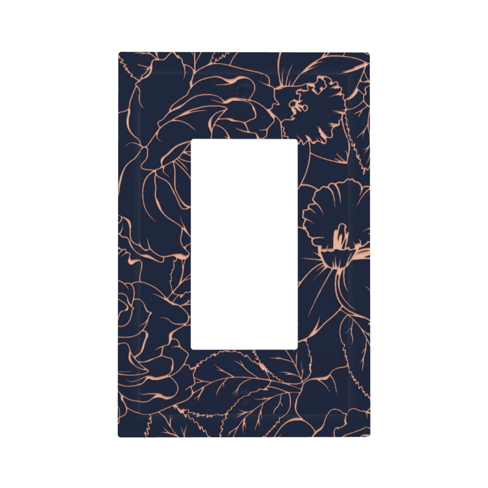 Noikeo Copper-Gold Gloss Outline Flower Pattern Electrical Outlet ...