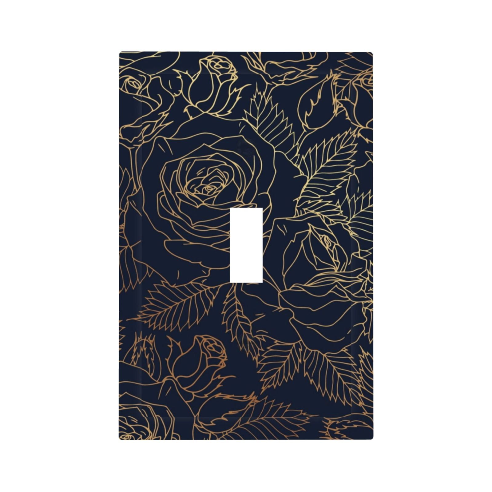 Noikeo Copper-Gold Gloss Outline Rose Pattern Electrical Outlet Covers ...