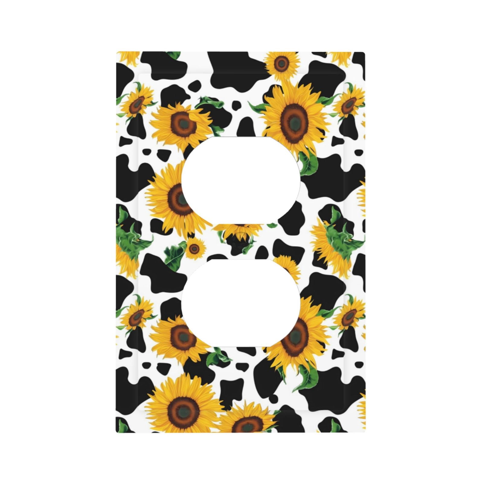 Noikeo Cute Cow Print Sunflower D Pattern Electrical Outlet Covers ...