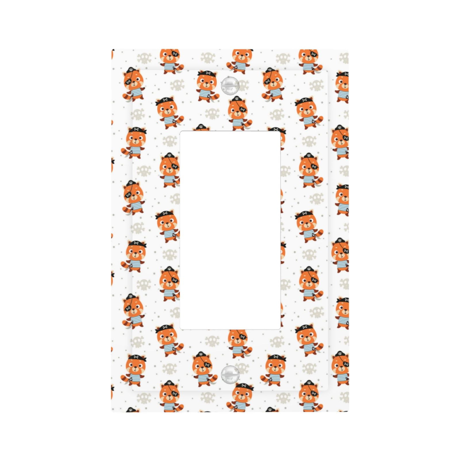 Noikeo Cute Little Pirate Red Panda Pattern Electrical Outlet Covers ...