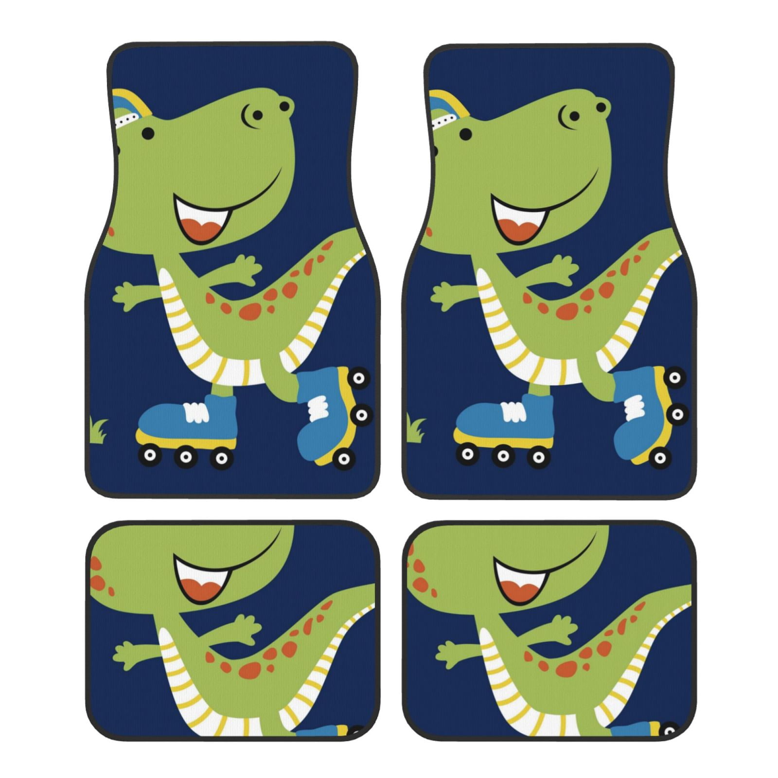 Noikeo Dino Playing Roller Skate for 4-Piece Floor Mats, Custom Fit Car ...