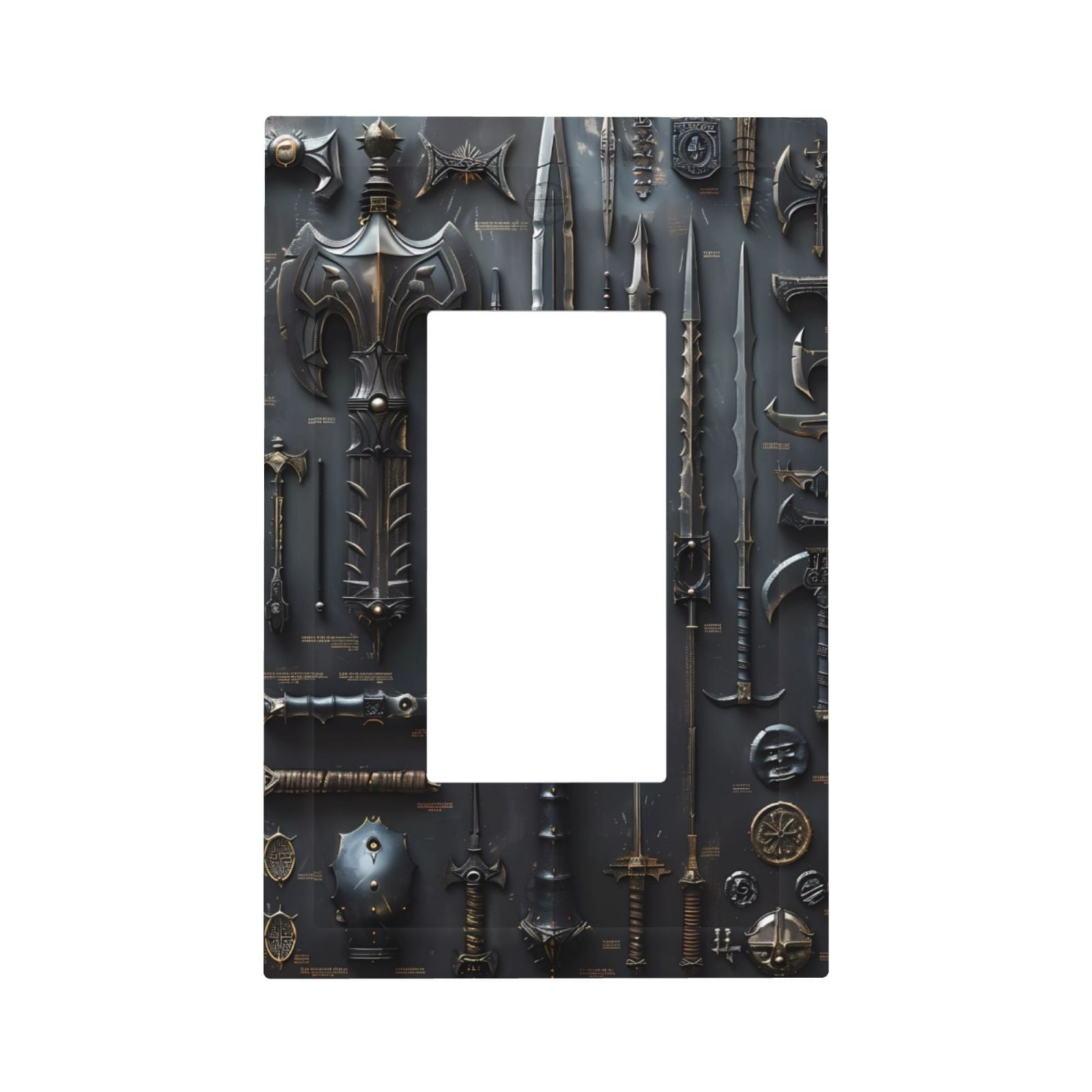 Noikeo Fantasy Medieval Weaponry Pattern Electrical Outlet Covers ...