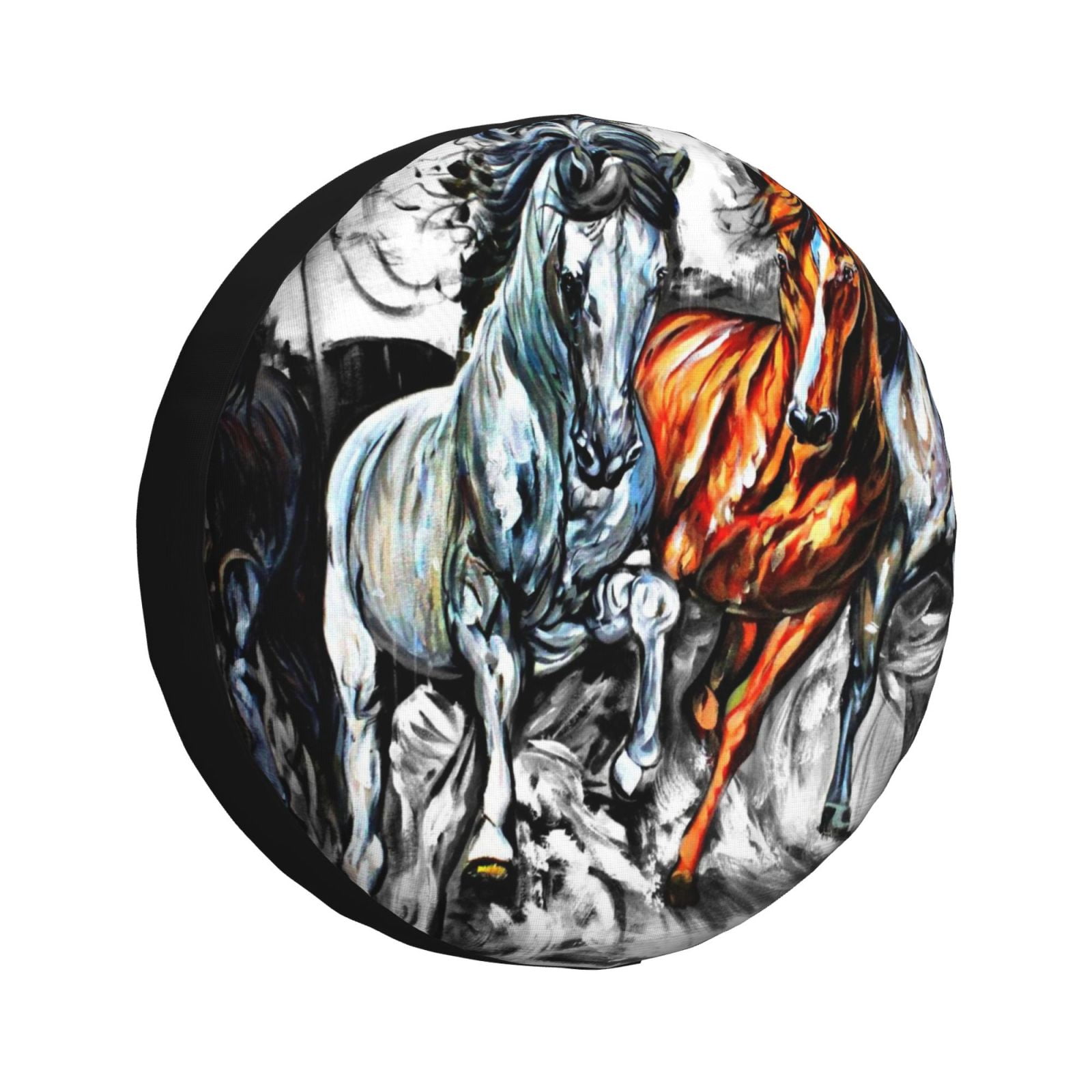 Noikeo Four Running Horses Pattern 14-17 inch Spare Tire Cover ...