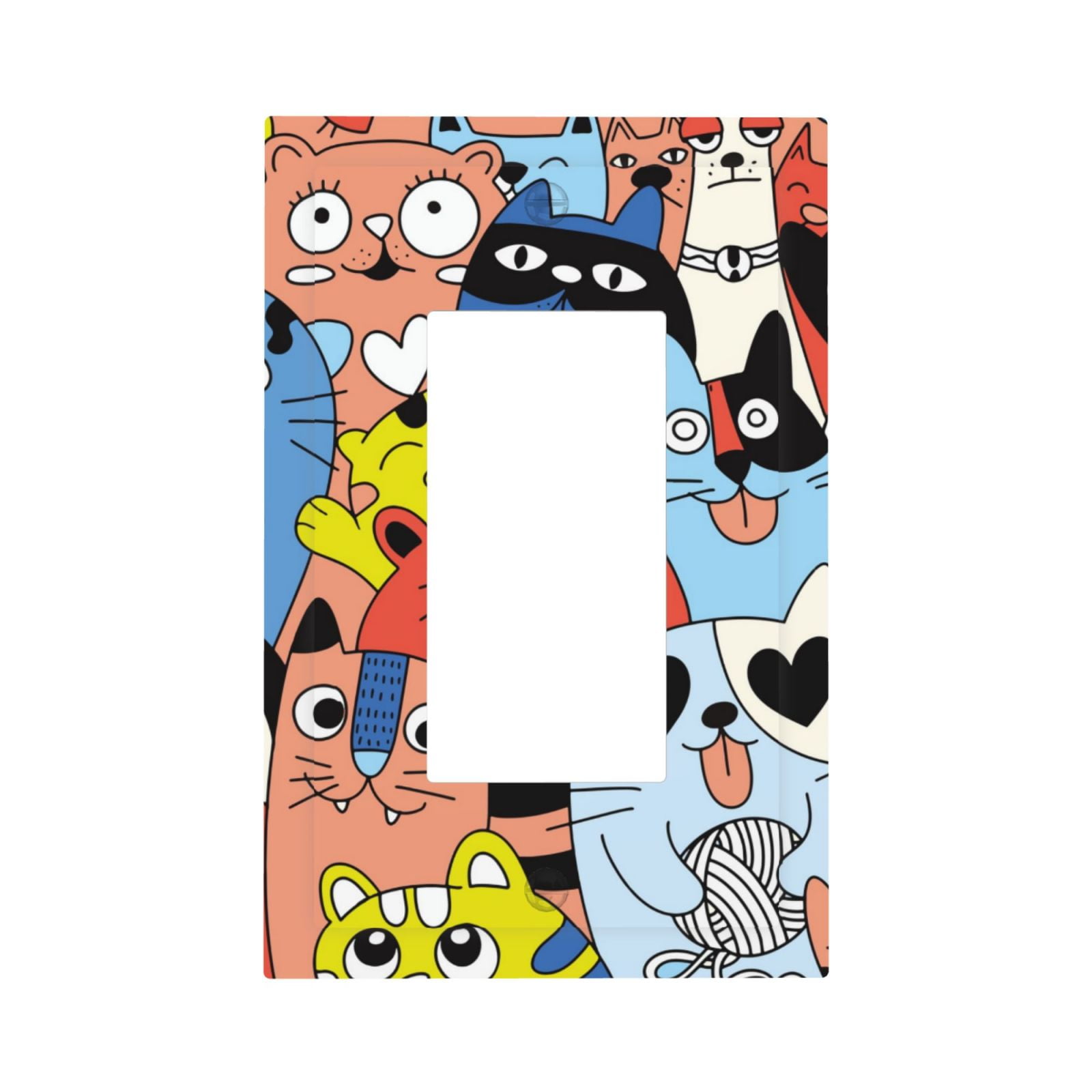 Noikeo Funny Cats Pattern Electrical Outlet Covers-Electric Receptacle ...