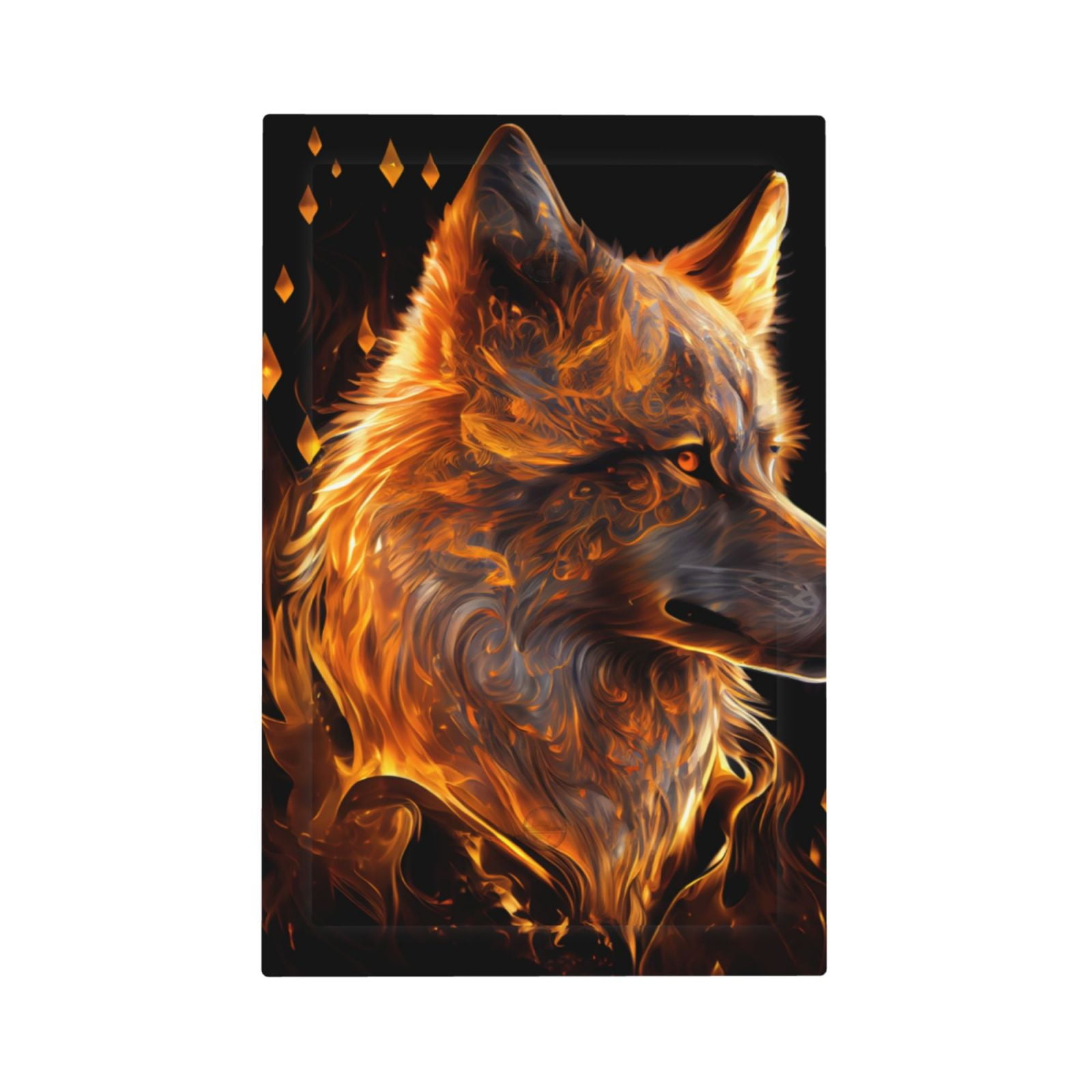 Noikeo Gold Flame Pattern Wolf Pattern Electrical Outlet Covers ...