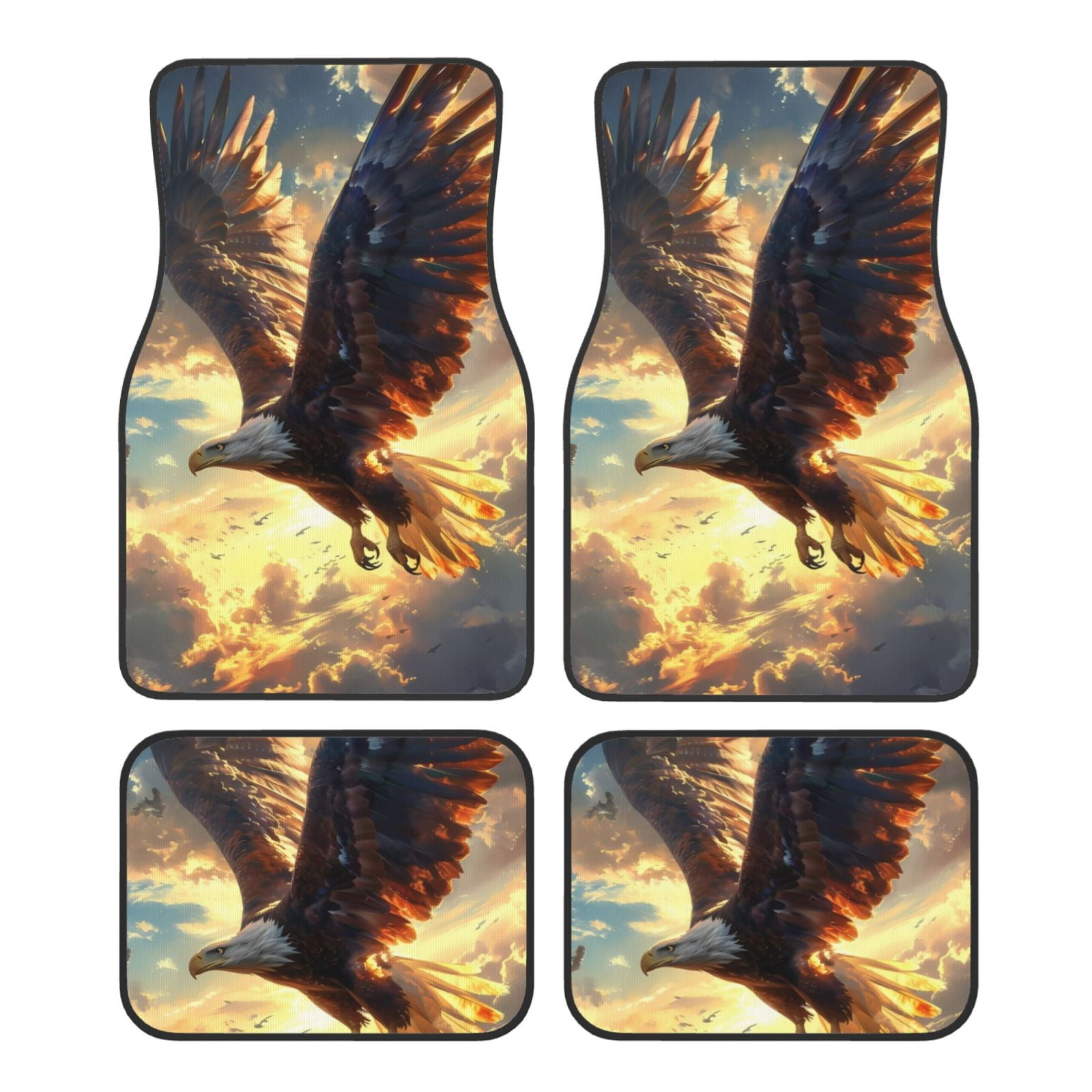 Noikeo Golden Sky Bald Eagle for 4-Piece Floor Mats, Custom Fit Car ...