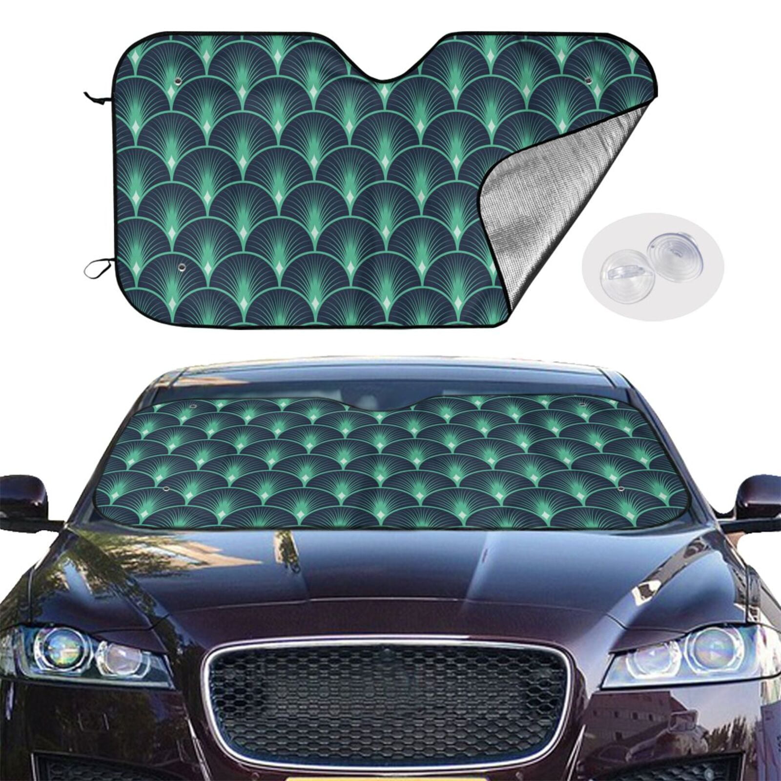 Noikeo Green Vintage Peacock for 1-Piece Windshield Sun Shade ...