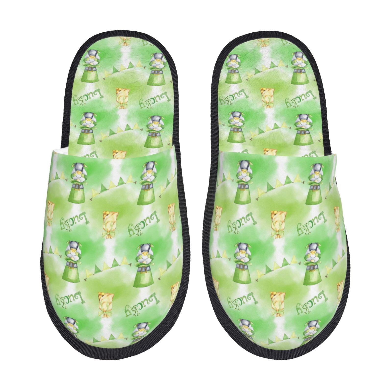 Noikeo Happy St. Patrick's Day Pattern Cozy Slippers Indoor for Women ...