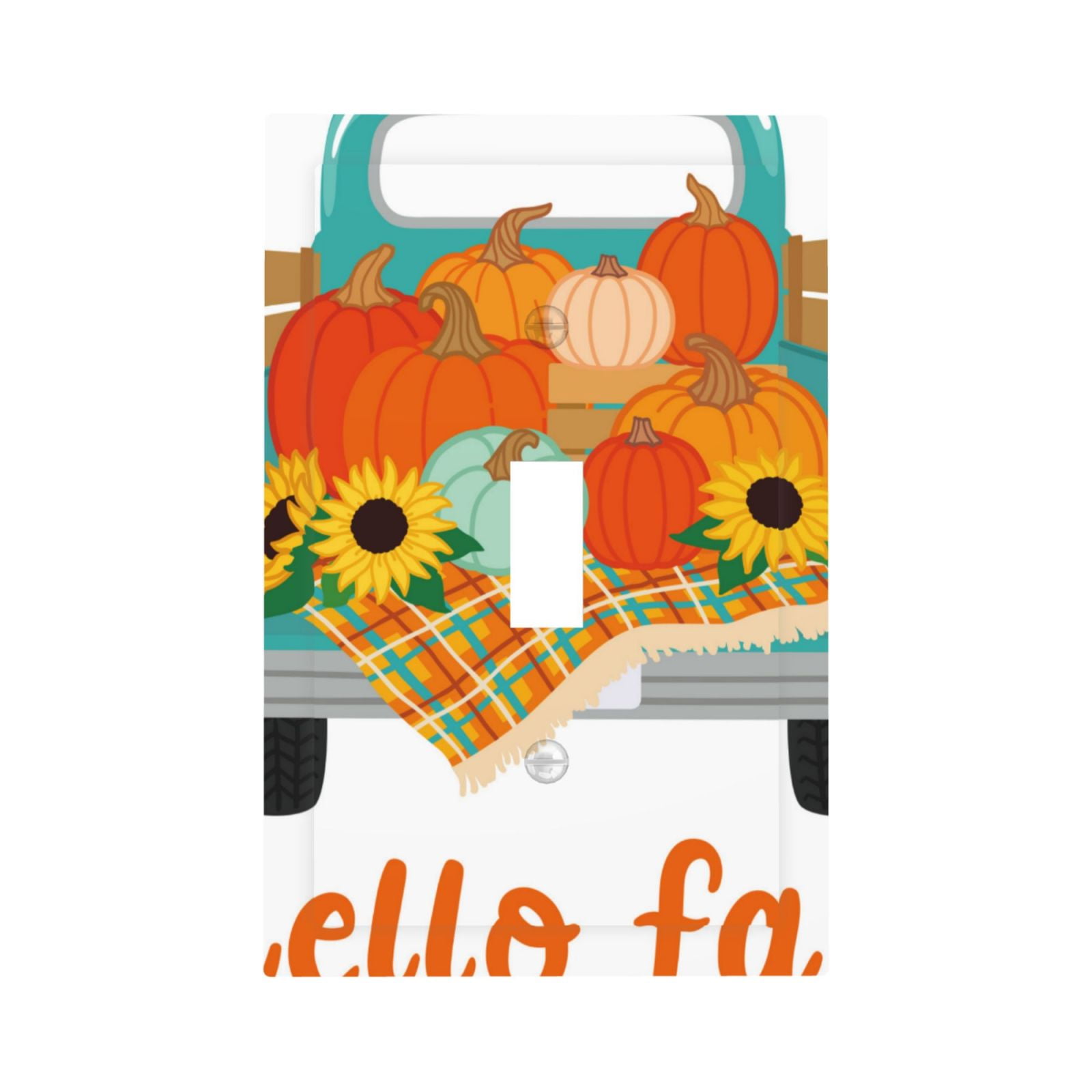 Noikeo Hello Fall Farm Truck Pattern Electrical Outlet Covers-Electric ...