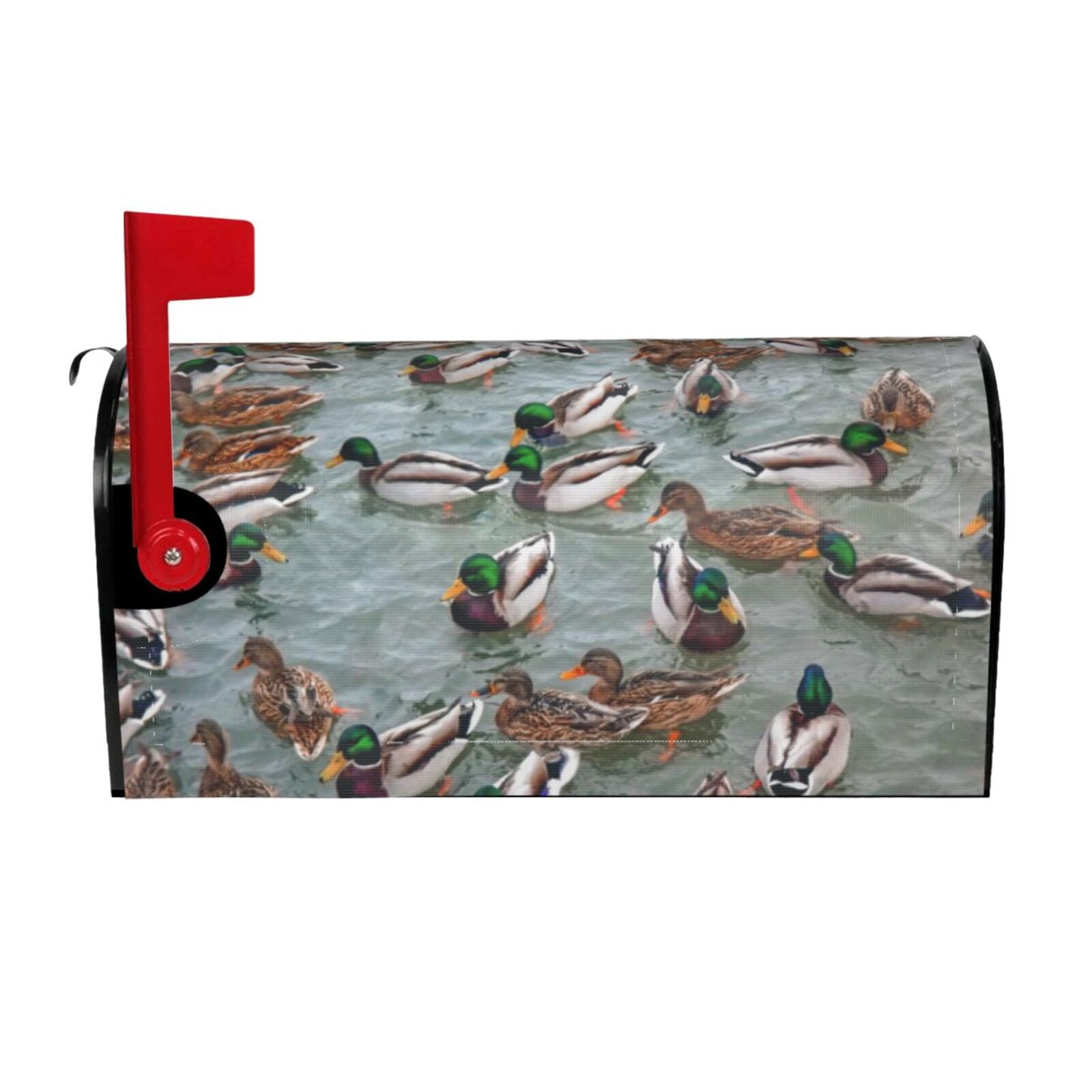 Noikeo Mallard Ducks Swimming Print Post Box Cover Magnetic Mailbox ...