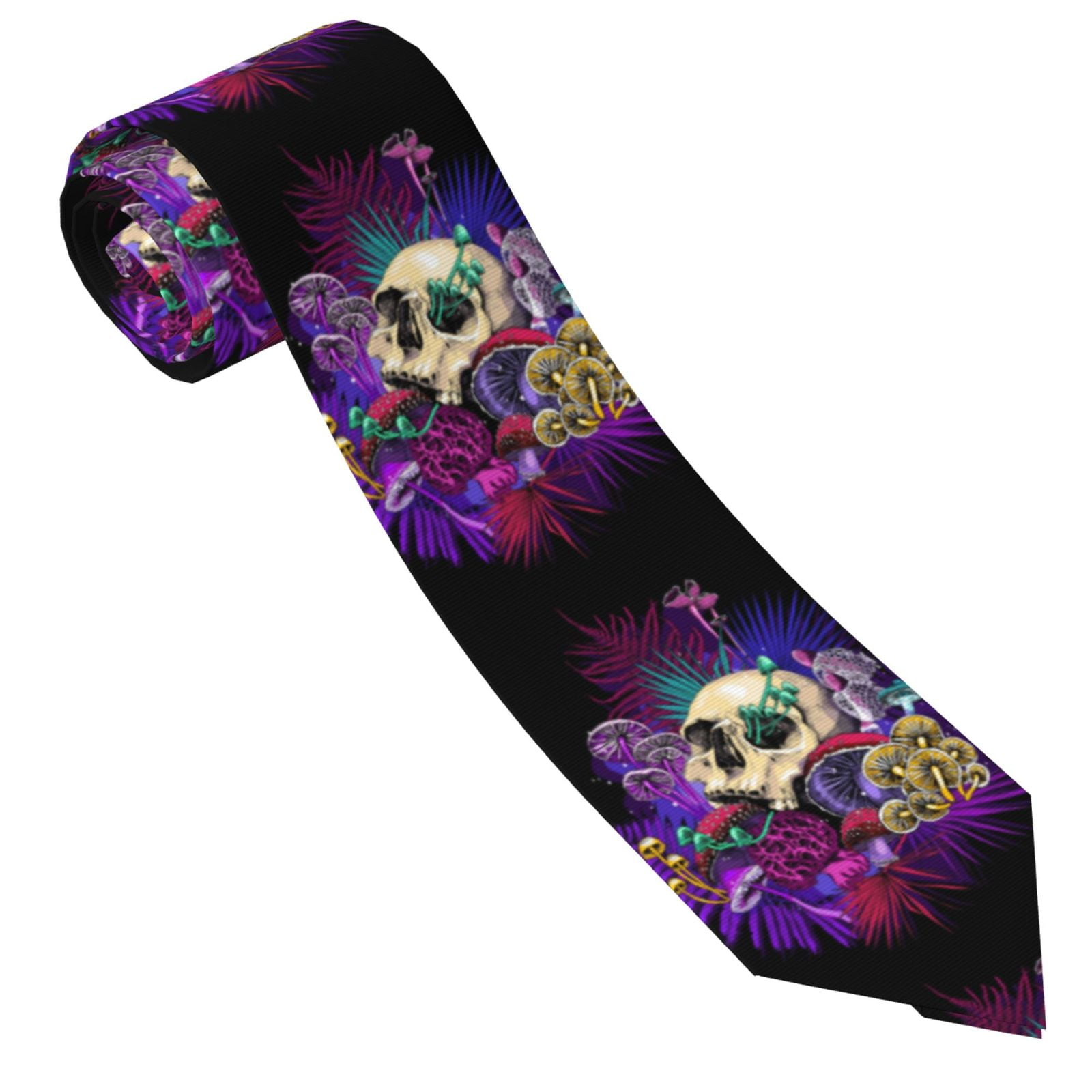Noikeo Mushrooms and Skull Print Ties for Men 4.7" Formal Necktie ...