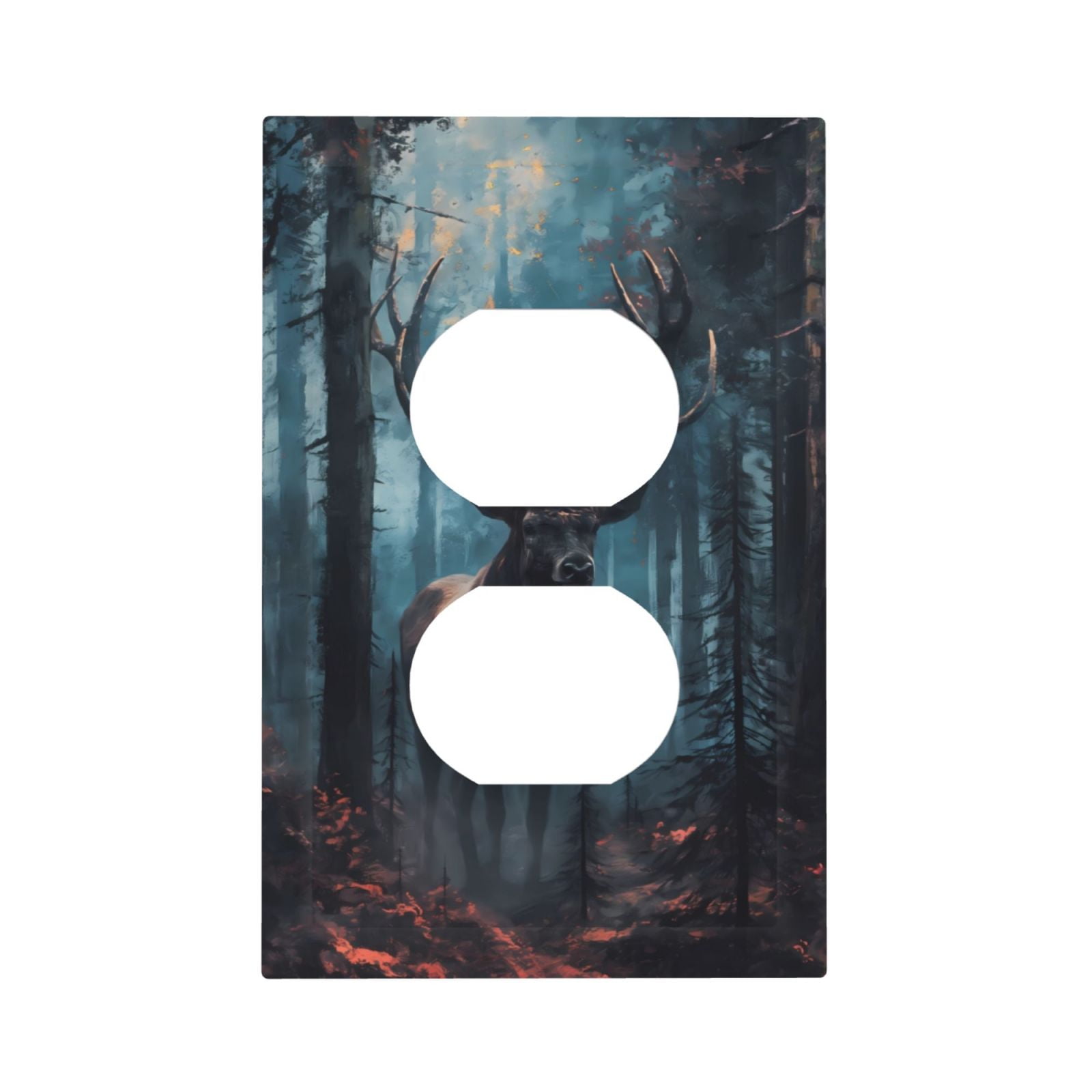 Noikeo Mystical Forest Elk Pattern Electrical Outlet Covers-Electric ...