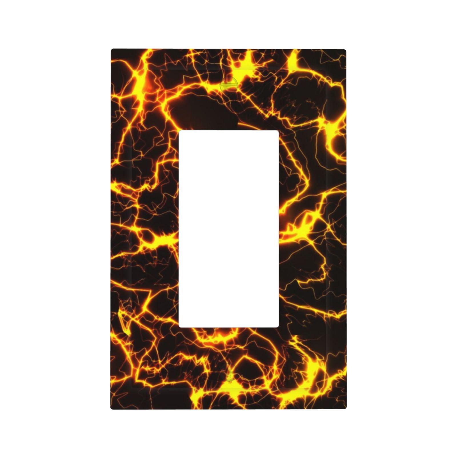 Noikeo Orange Lightning Pattern Electrical Outlet Covers-Electric ...