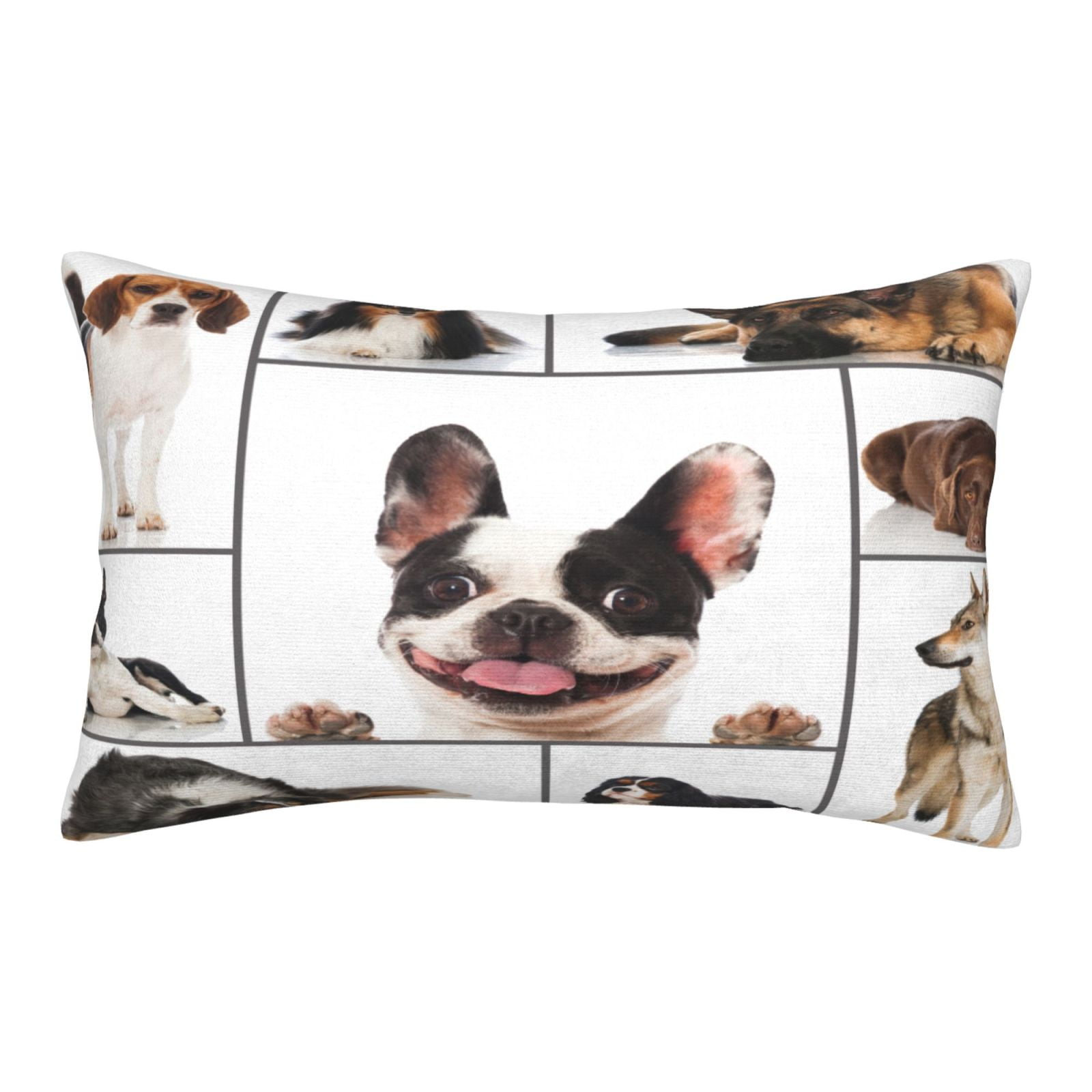 Noikeo Pedigree dogs collage Pattern Soft Home Decor Pillow Case ...