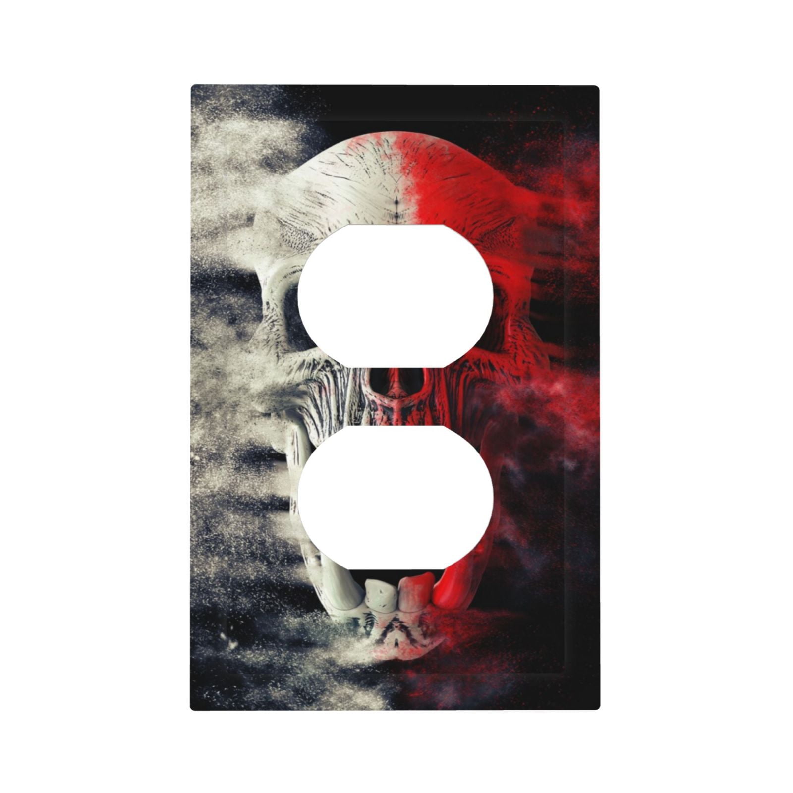 Noikeo Red And White Screaming Demon Skull Pattern Electrical Outlet ...