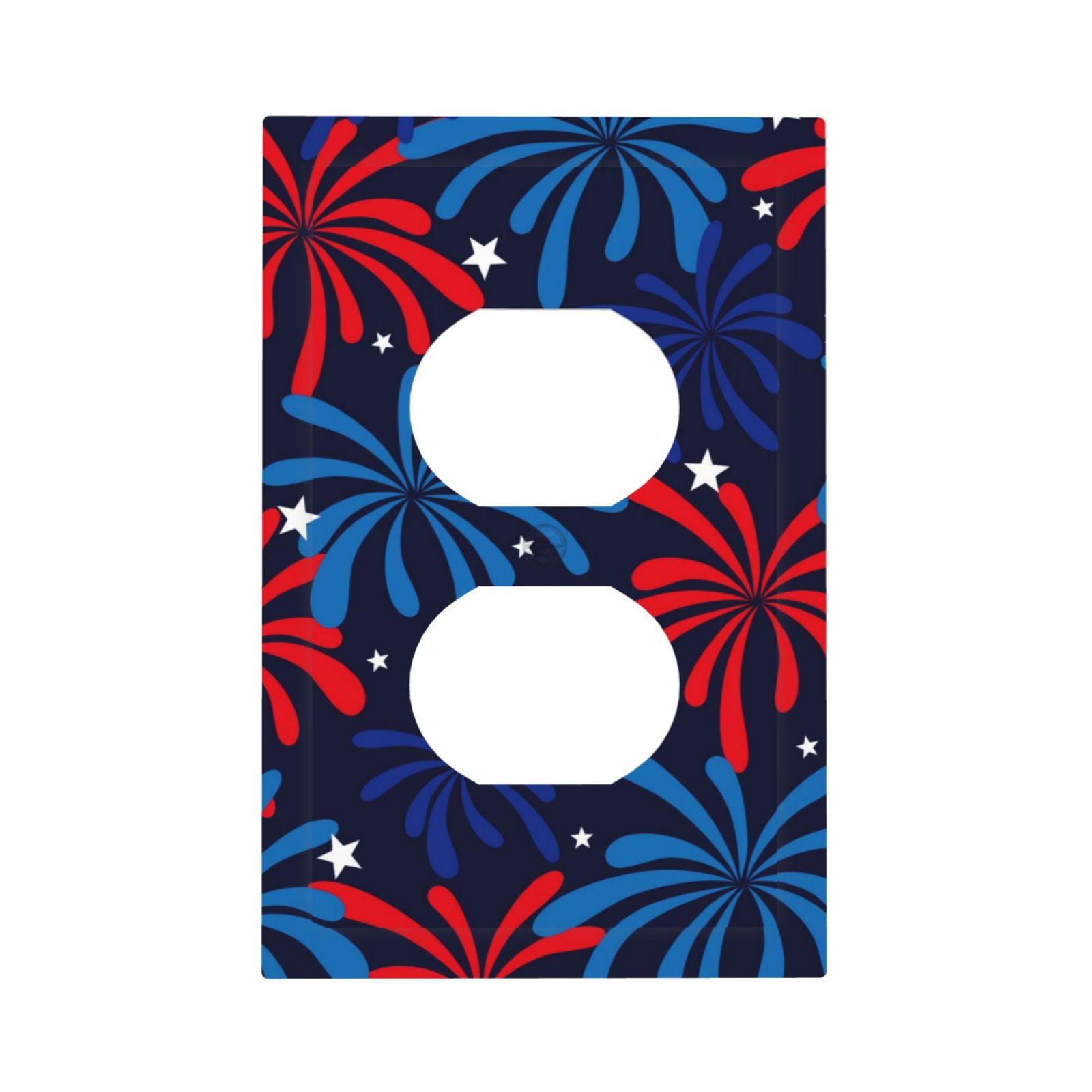 Noikeo Red White Blue Fireworks Pattern Electrical Outlet Covers ...