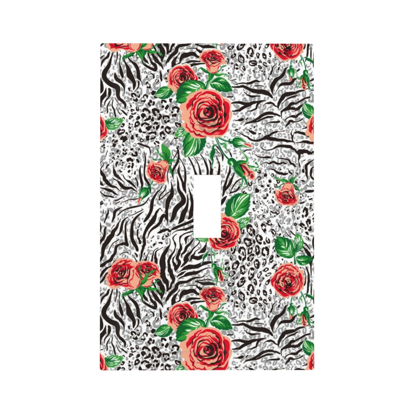 Noikeo Roses Mixed Zebra 1 Pattern Electrical Outlet Covers-Electric ...